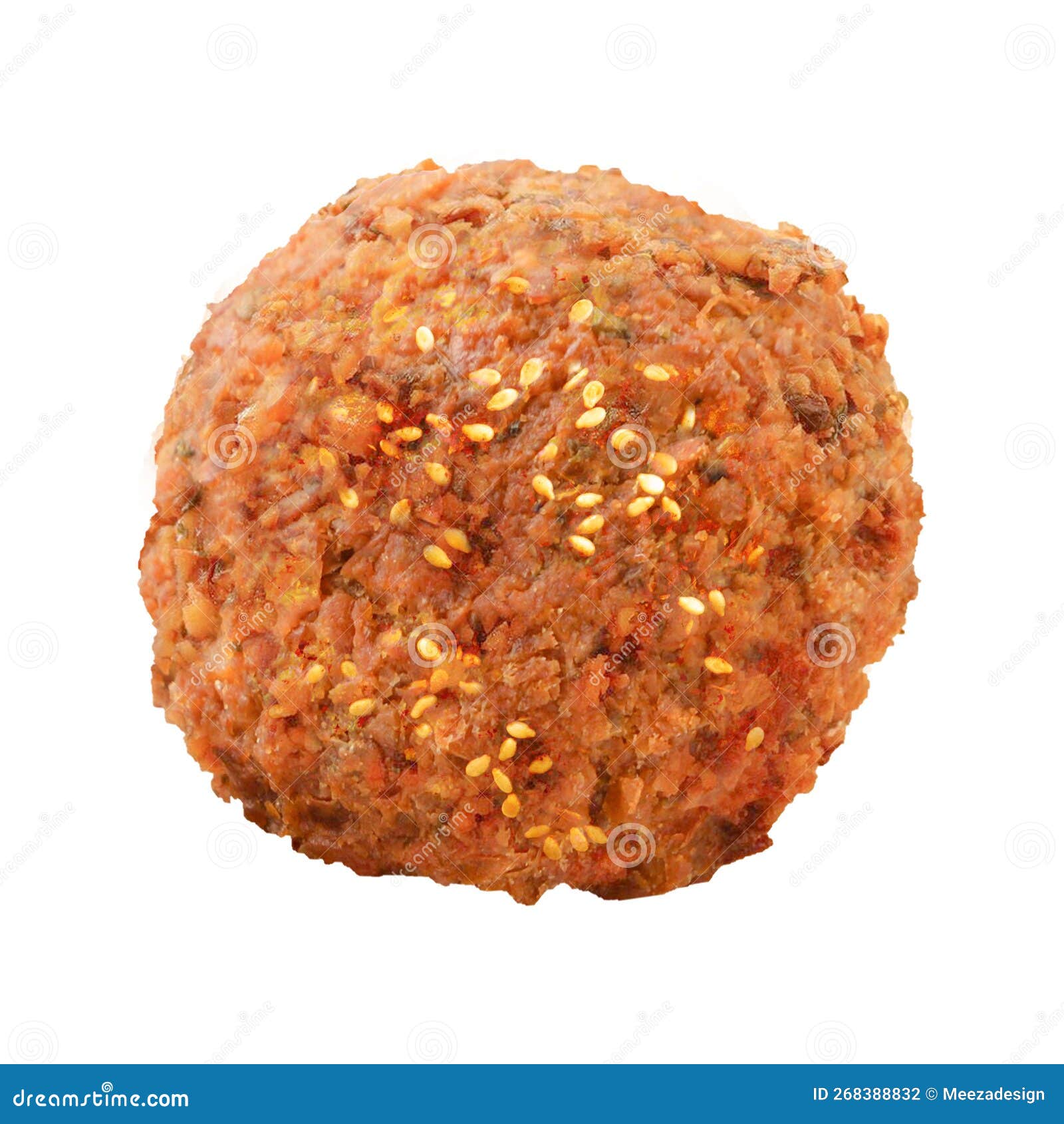 One Falafel Ball Isolated on White Background Stock Photo - Image of ...