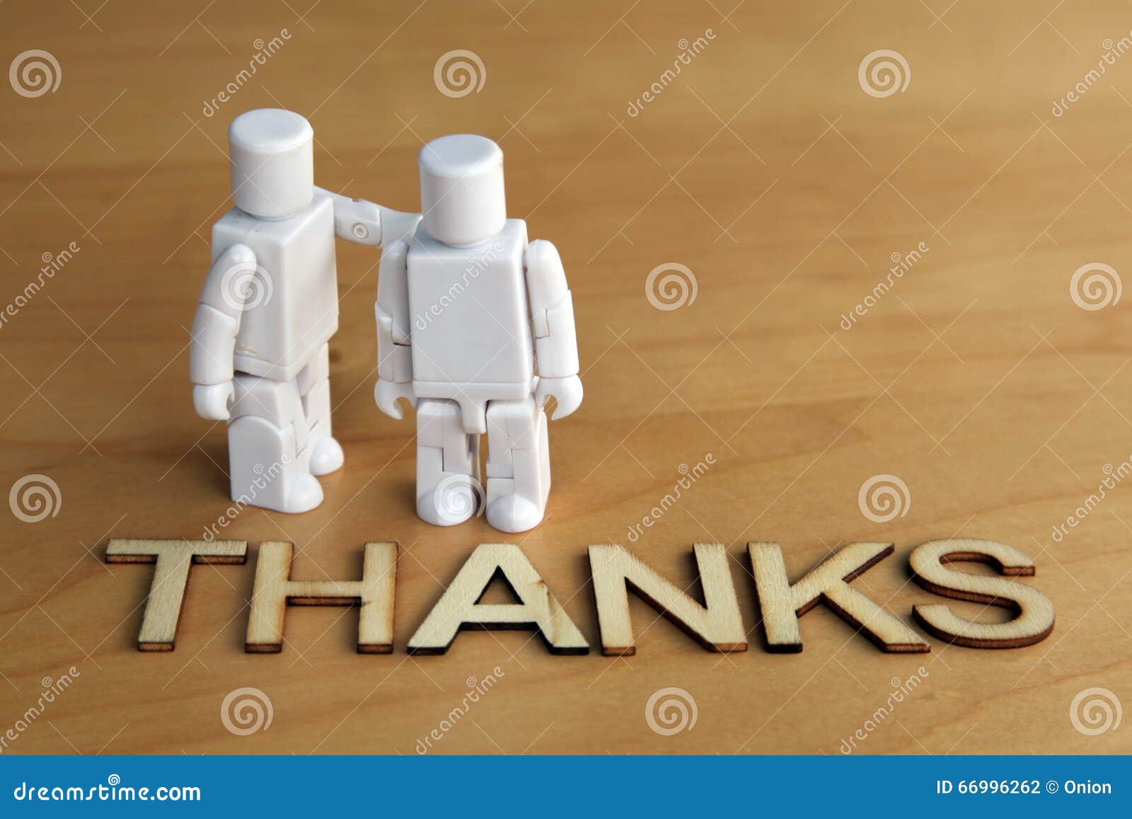 One Figure Thanking the Other Stock Photo - Image of element, brick ...