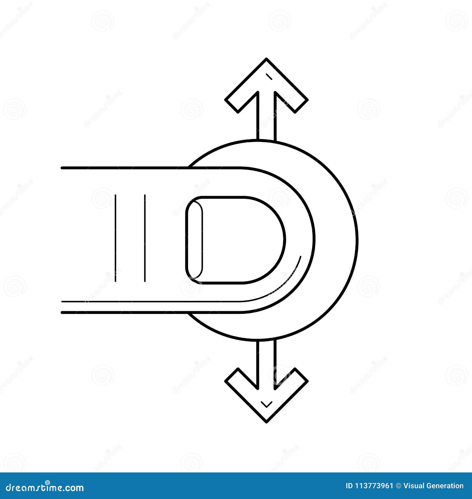 One-finger Drag Line Icon. Vector Illustration | CartoonDealer.com ...