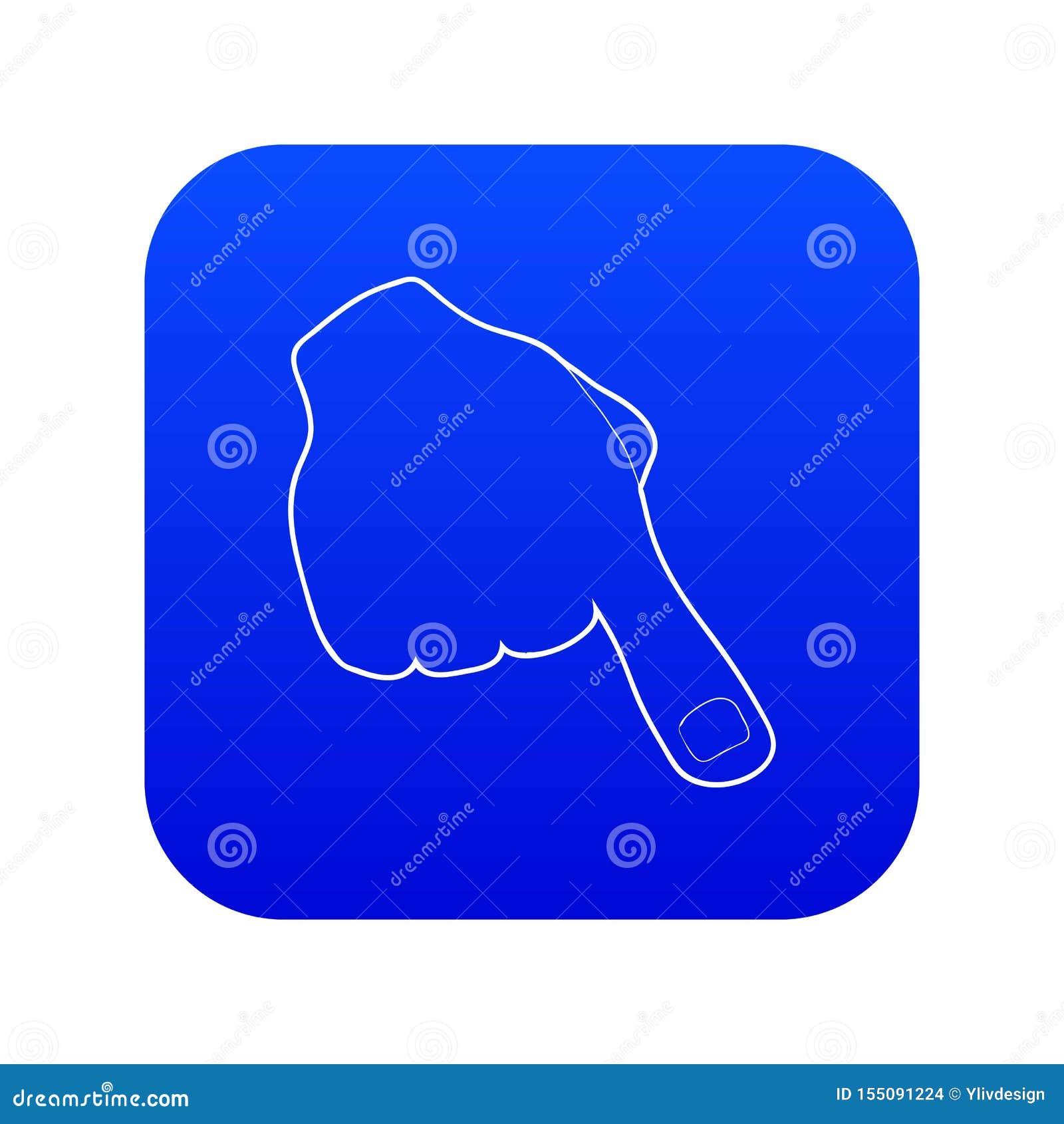 One Finger Icon Blue Vector Stock Vector - Illustration of person ...