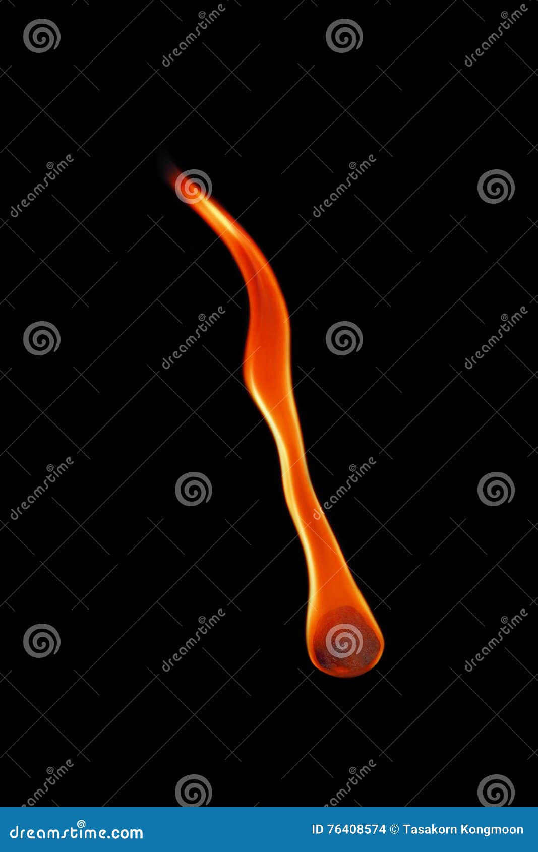 One Fireball Isolated on Black Stock Photo - Image of heat, blaze: 76408574