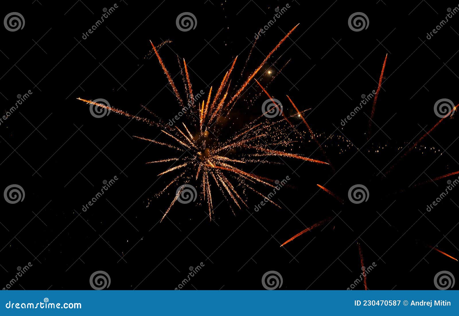 One Firework in the Night Sky Stock Image - Image of celebration, night ...