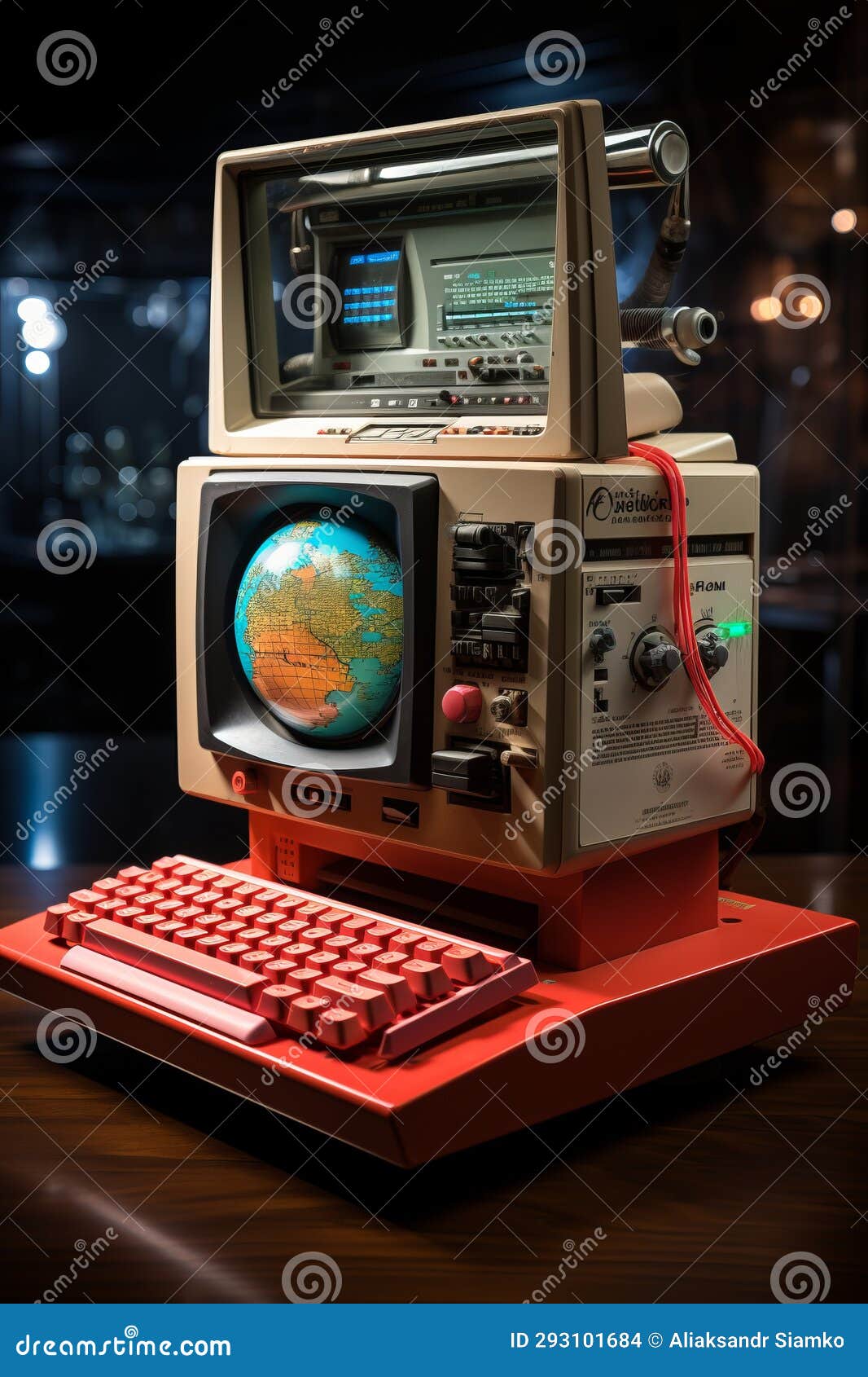 One of the First Computers, Concept Art Stock Photo - Image of 8bit ...