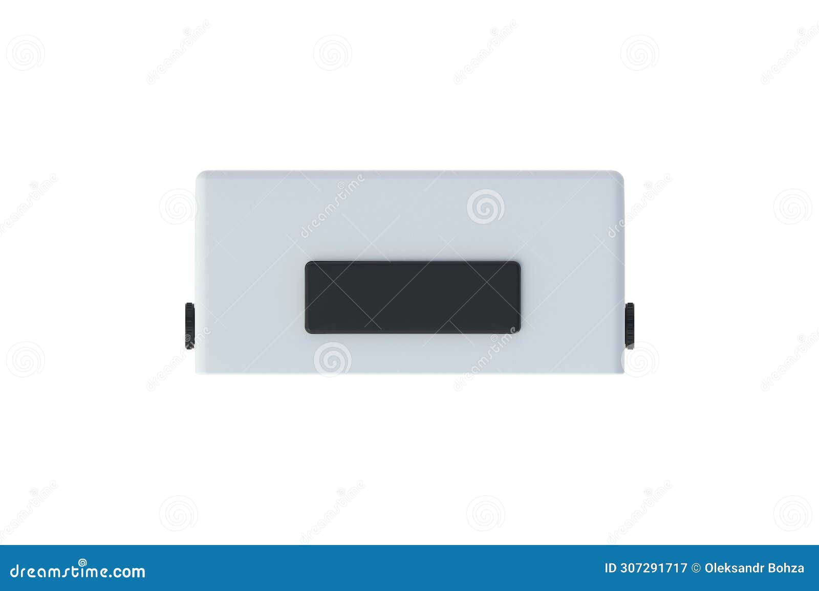 One Flip Clock Isolated on White Background. Top View Stock ...