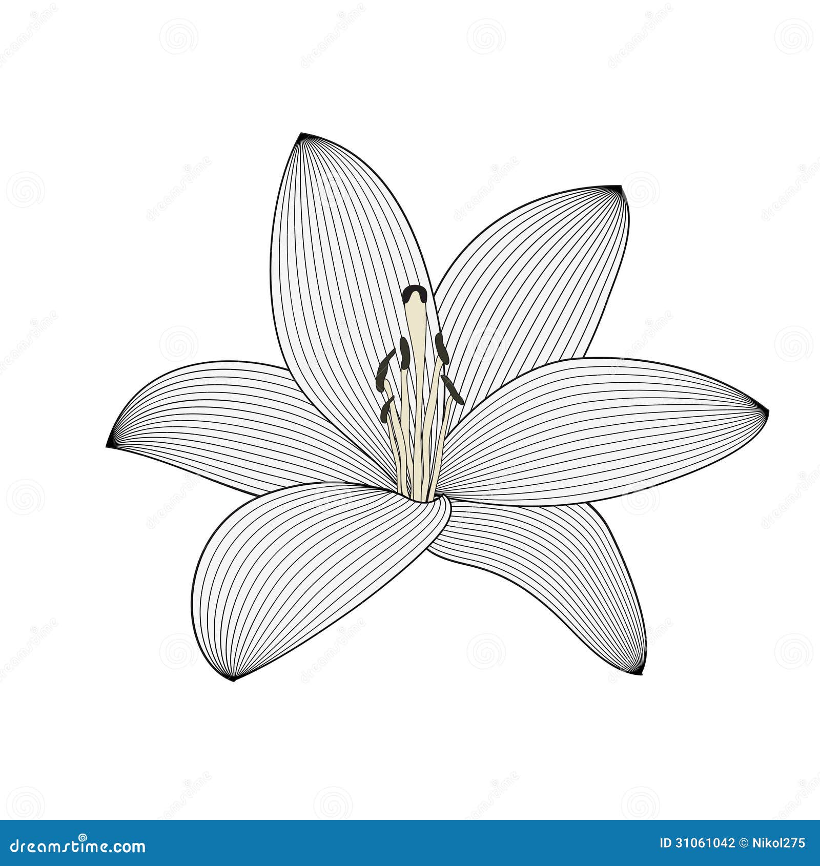 One flower stock vector. Illustration of holiday, composition - 31061042