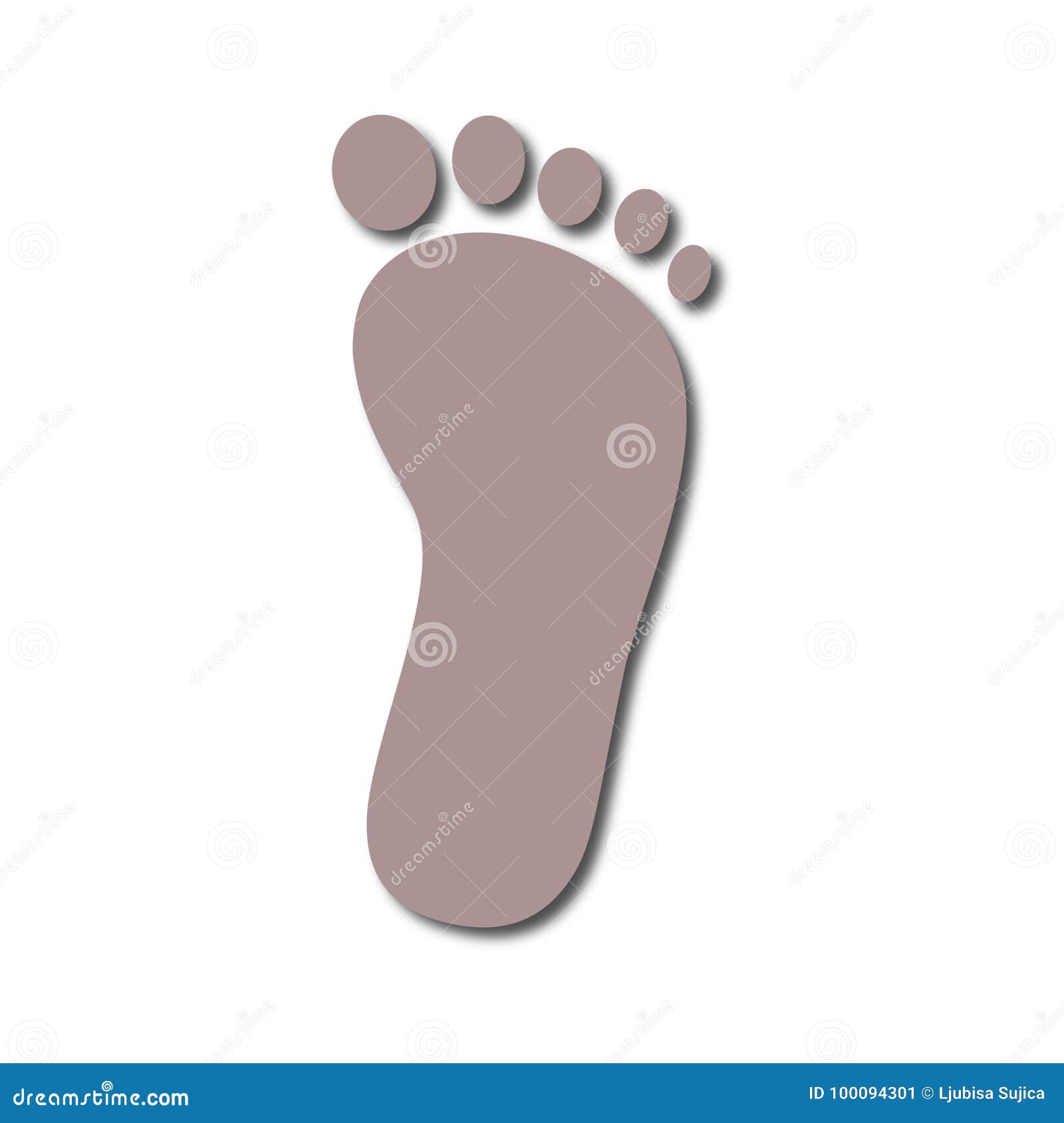One footprint icon stock vector. Illustration of human - 100094301