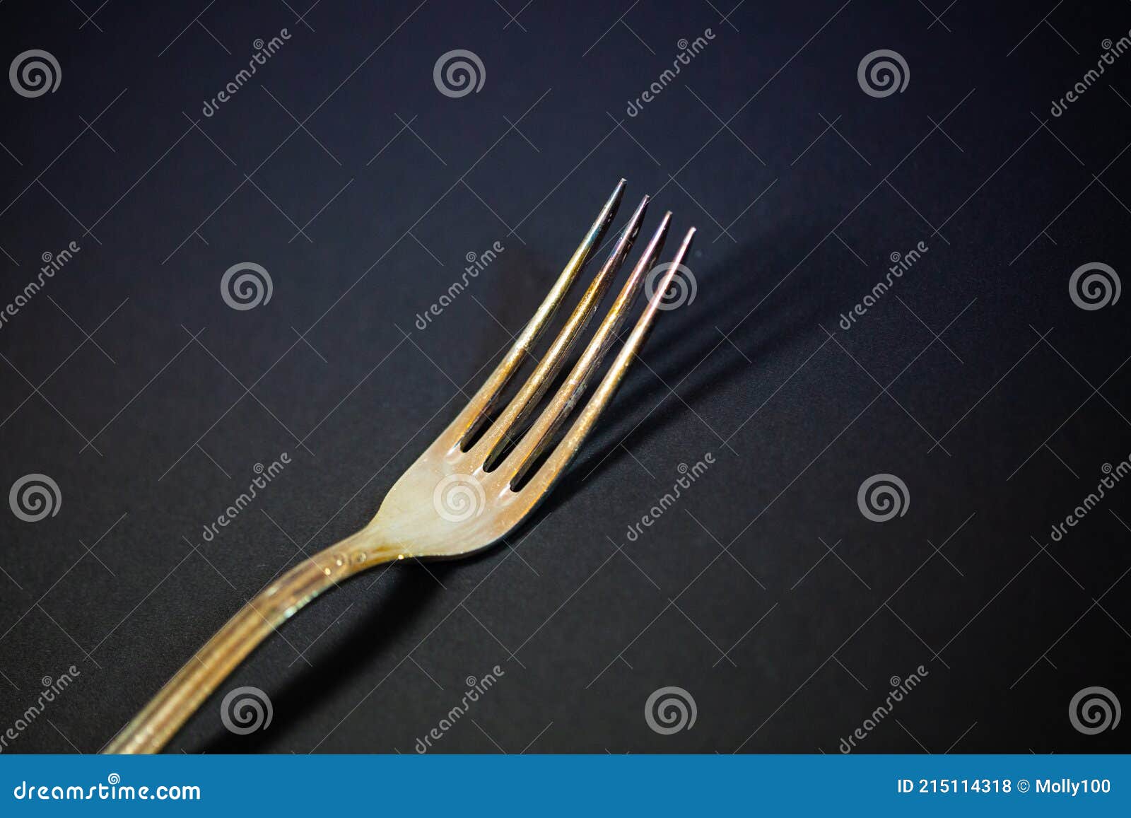 One Fork on Grey Background, Symbol Stock Photo - Image of hand, fork ...