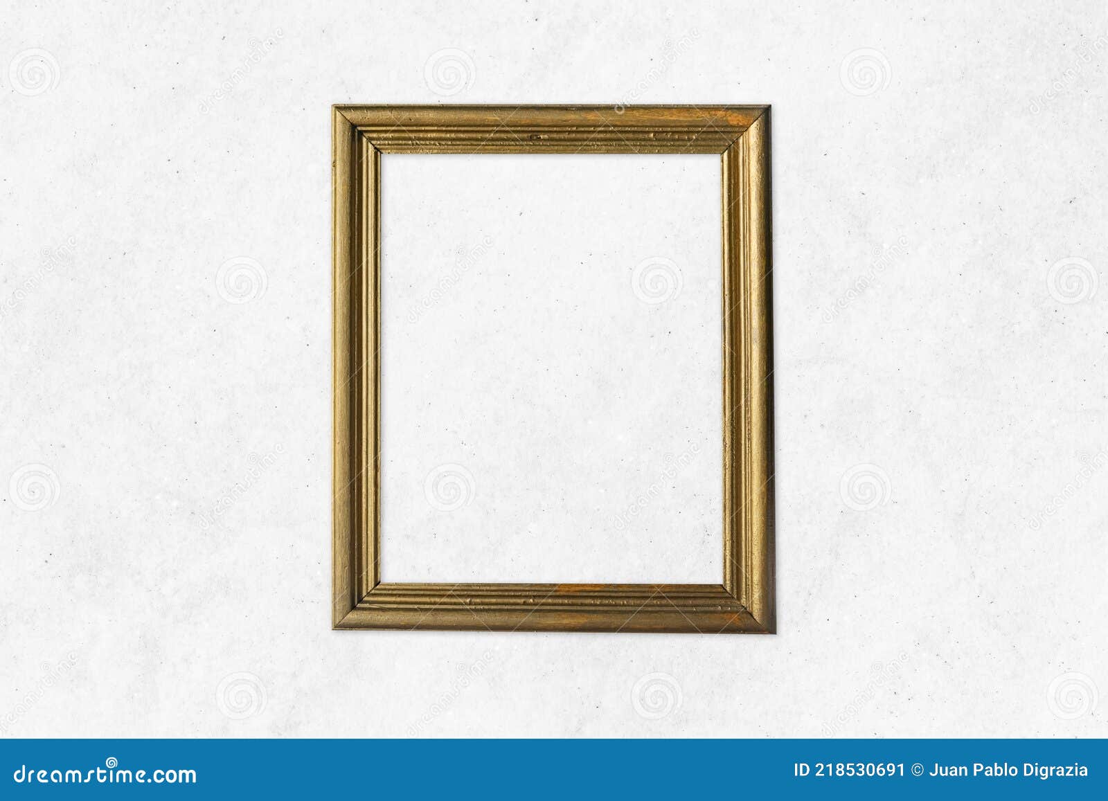 One frame gold on a wall stock image. Image of furniture - 218530691