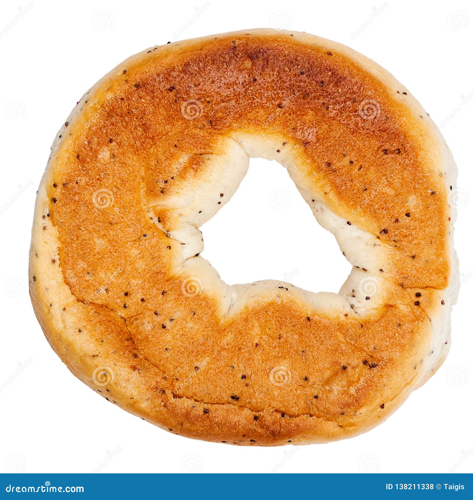 One fresh bagel stock photo. Image of fresh, cutout - 138211338