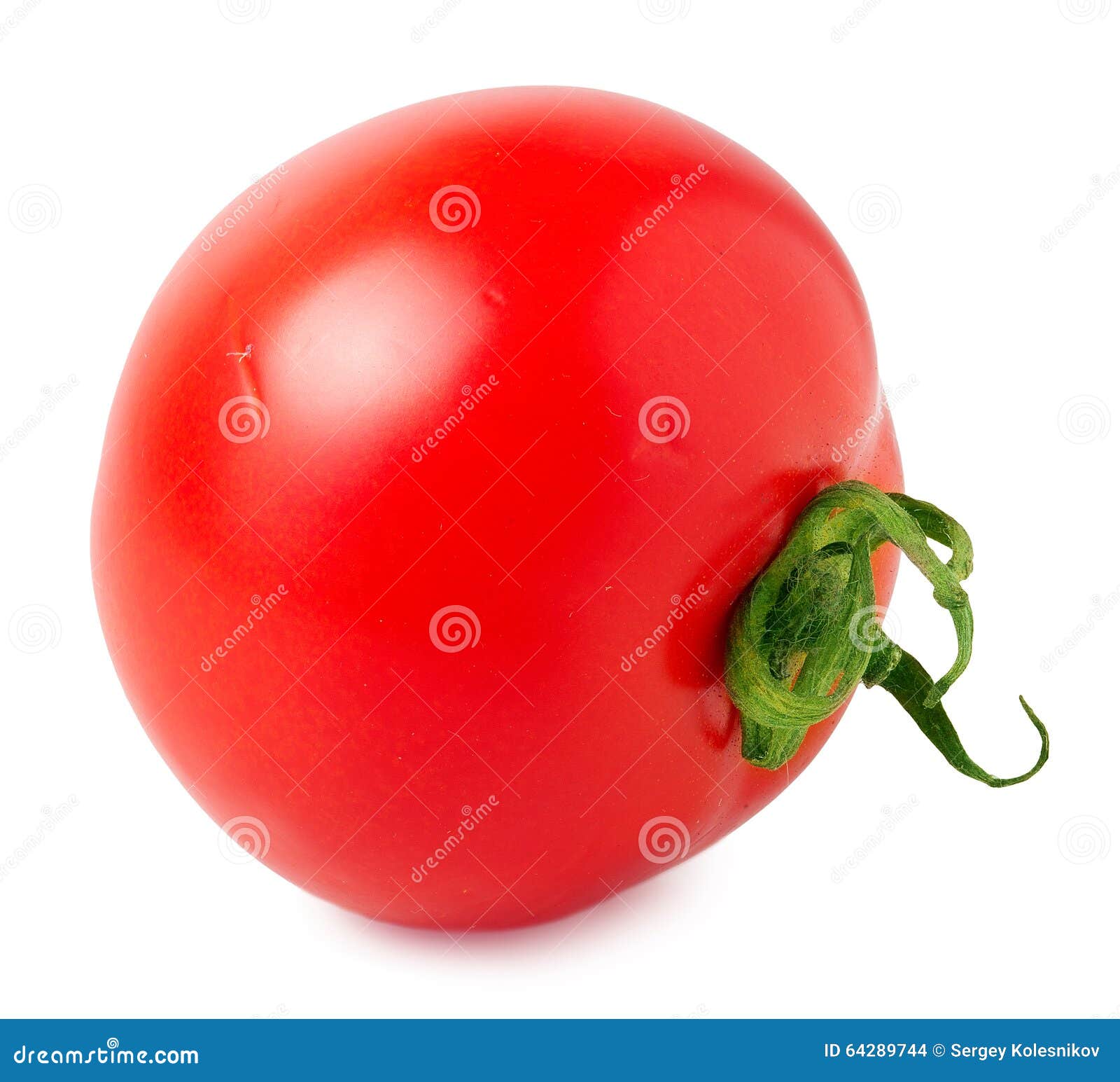One Fresh Red Tomato Isolated on White Stock Photo - Image of cooking ...