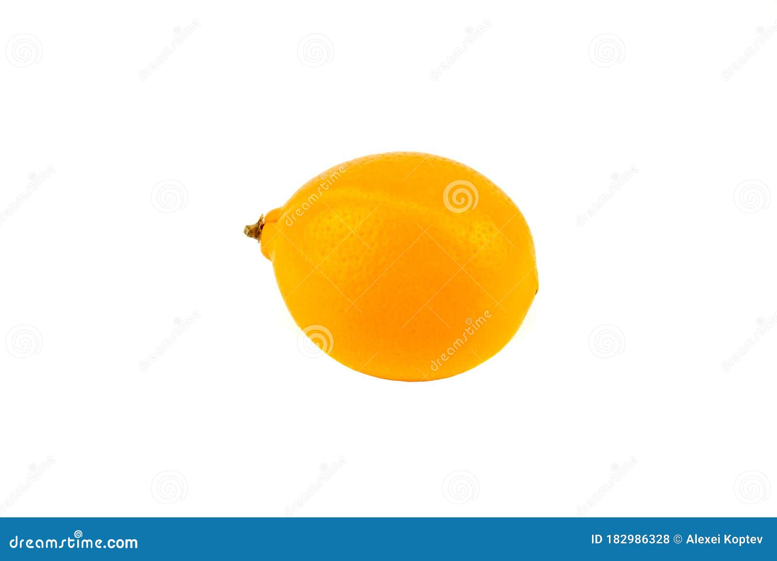 One Fresh Yellow Lemon Isolated on White with Clipping Path Stock Photo ...