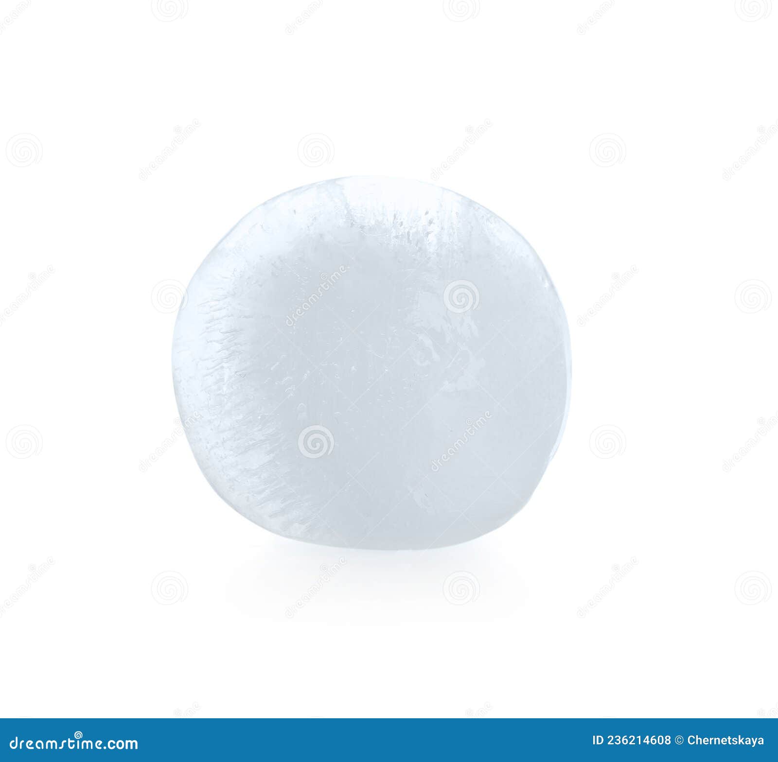 One Frozen Ice Ball Isolated on White Stock Photo - Image of cool, cold ...