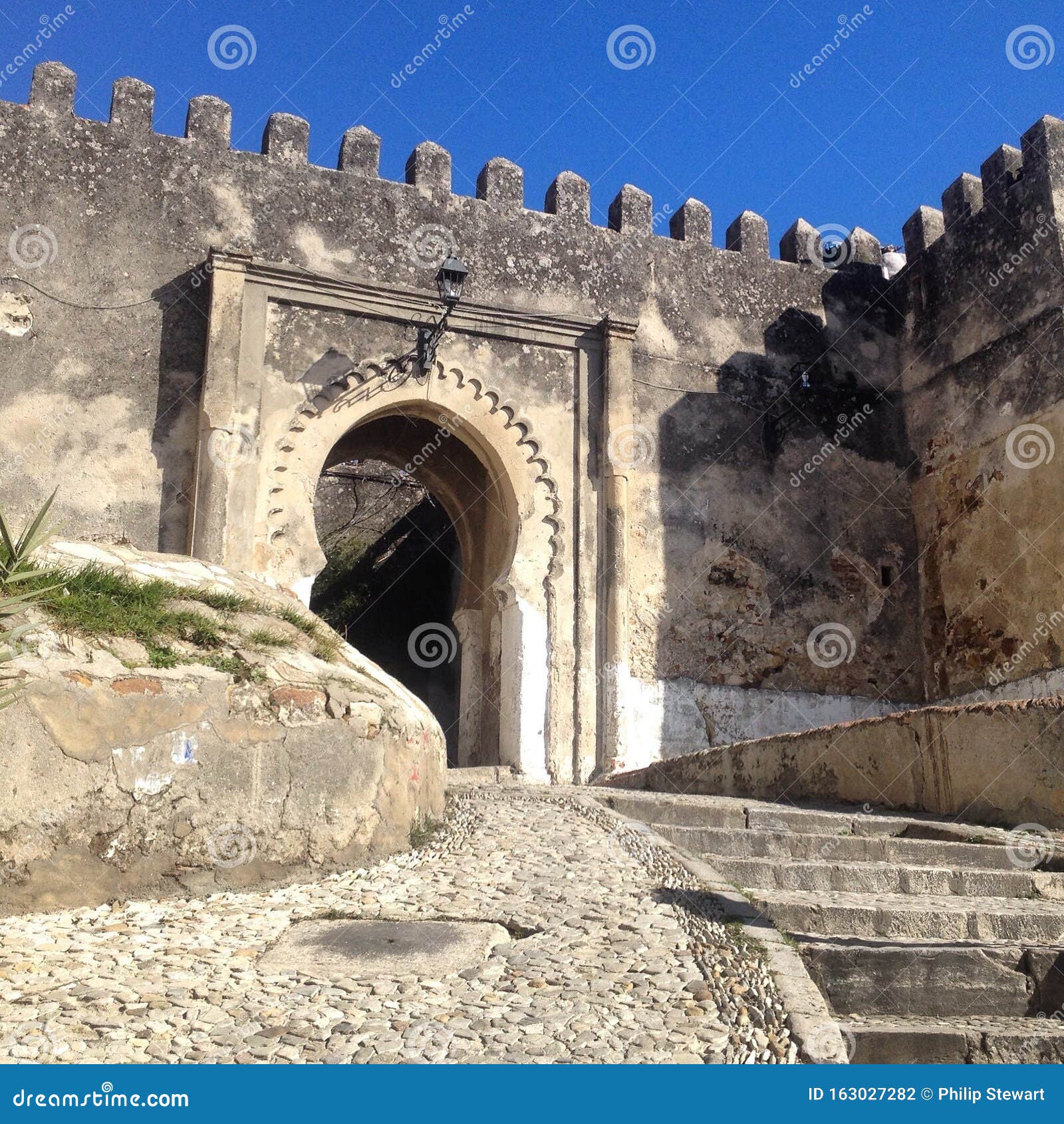 The Gate To the Tangier Kasbah Stock Photo - Image of stone, kasbah ...