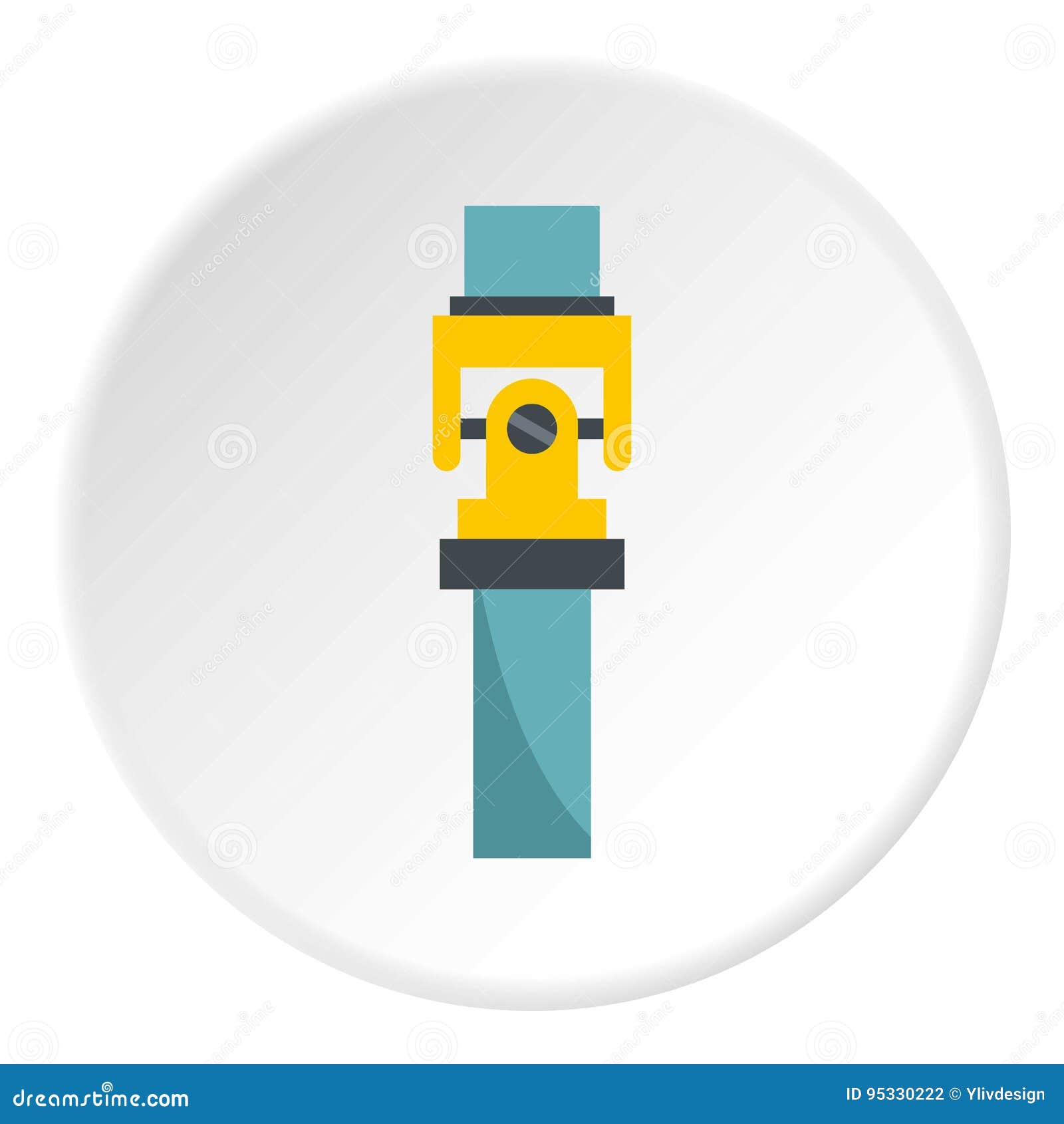 One gear icon circle stock vector. Illustration of construction - 95330222