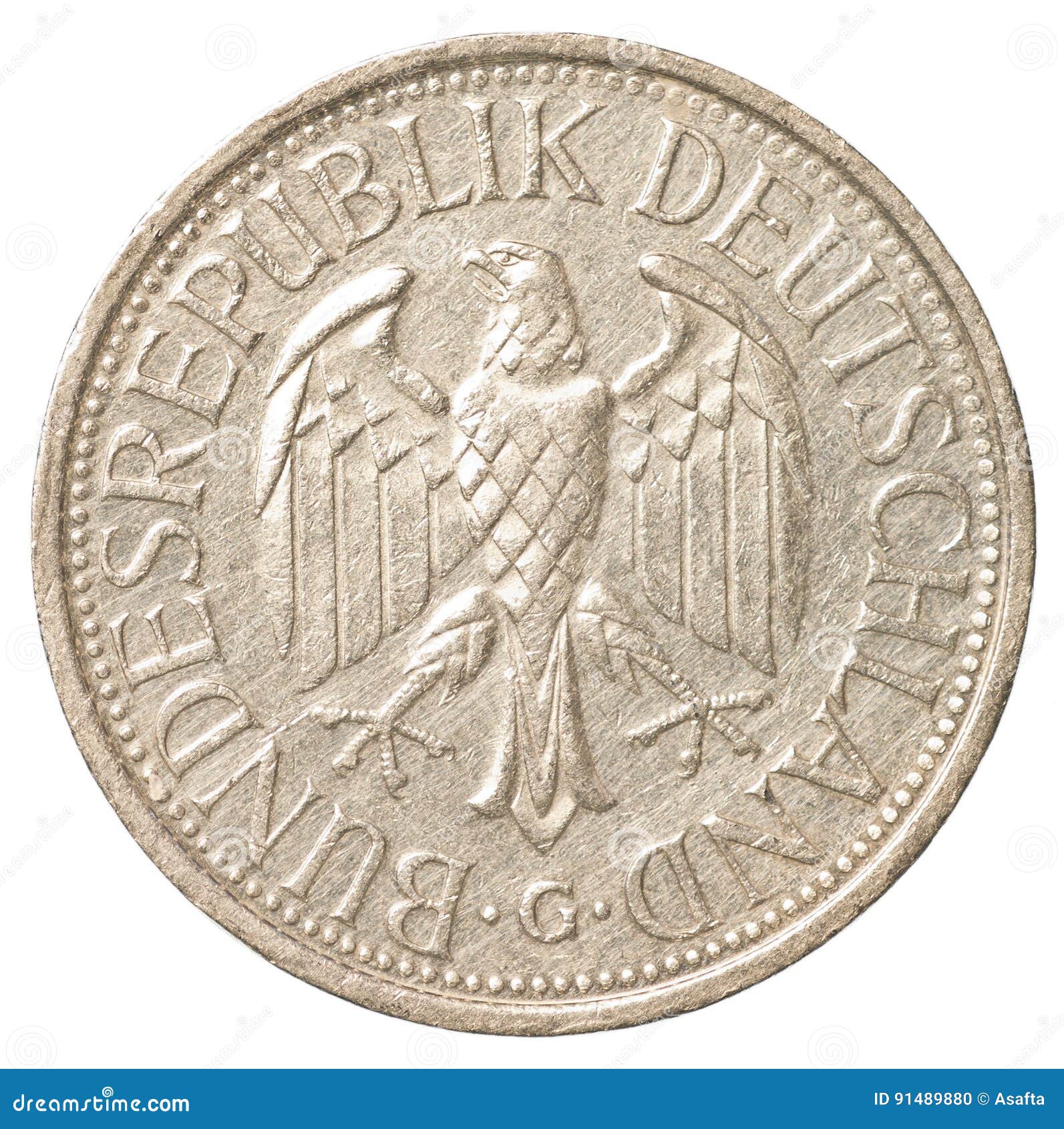 One german mark coin stock photo. Image of economy, financial - 91489880