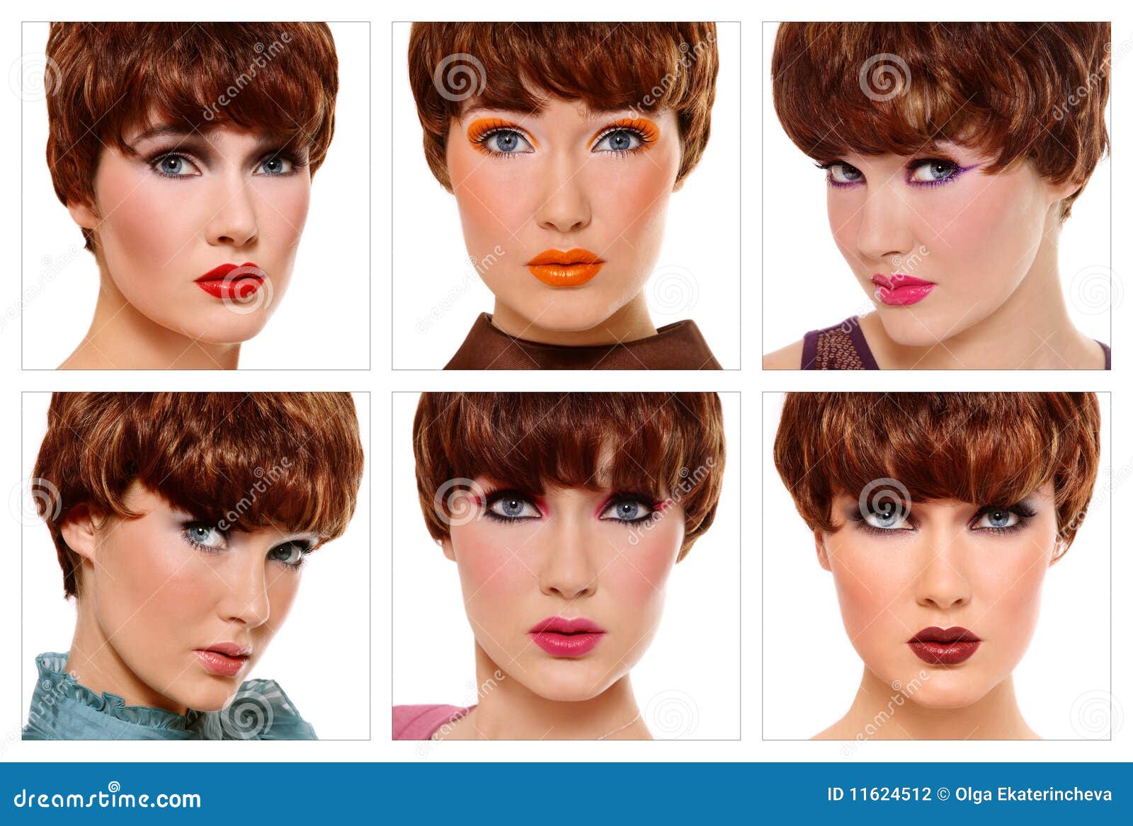 One girl six looks stock photo. Image of allure, beauty - 11624512