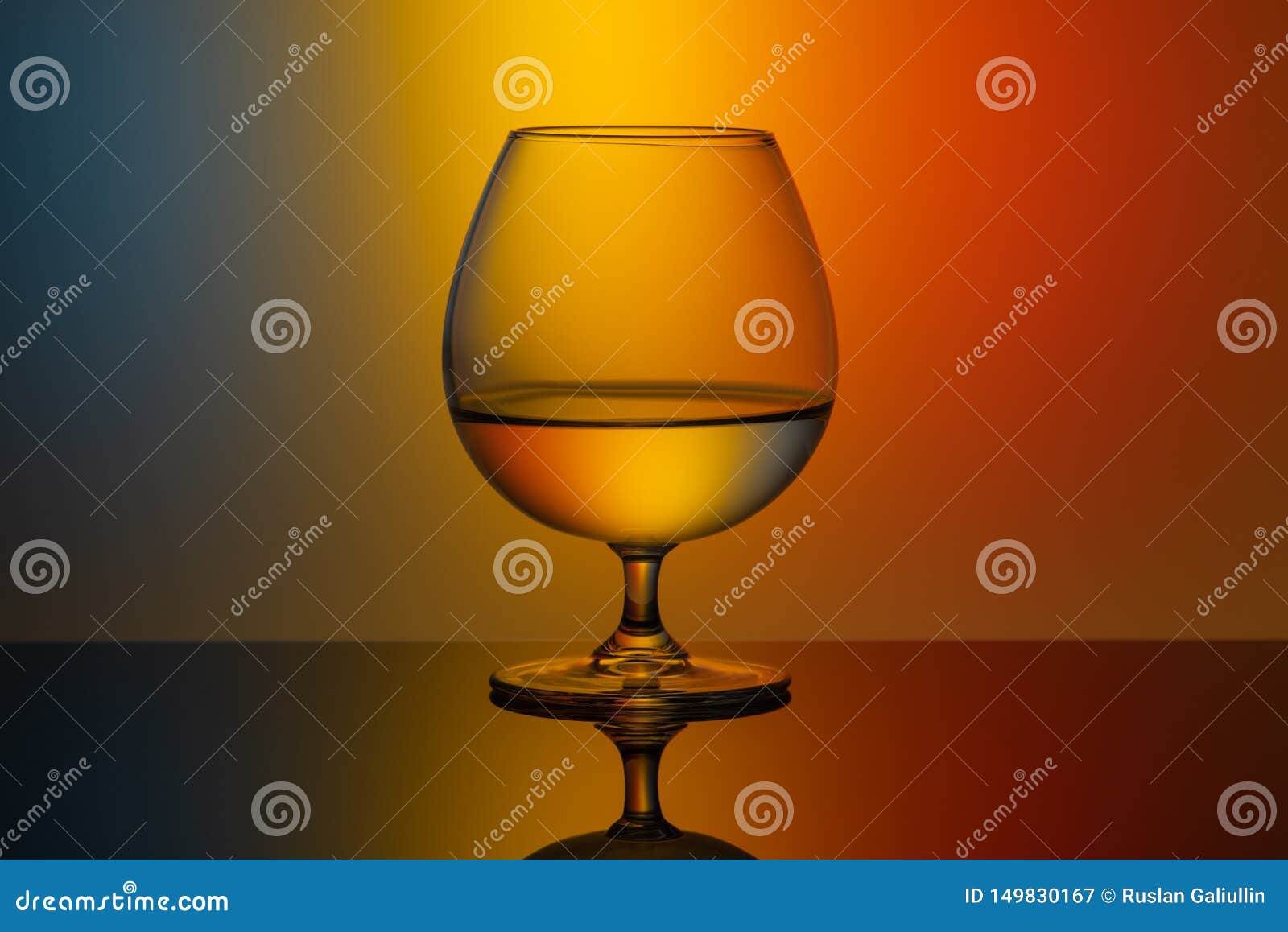 One Glass Glass of Water on a Multicolored Background Stock Image ...