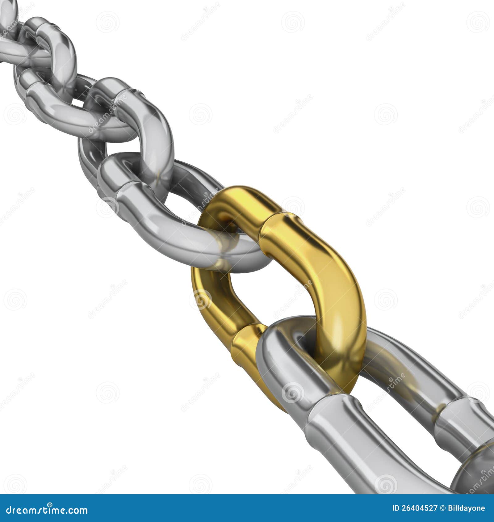 Chrome Chain With A Cooper Link Royalty-Free Stock Image ...