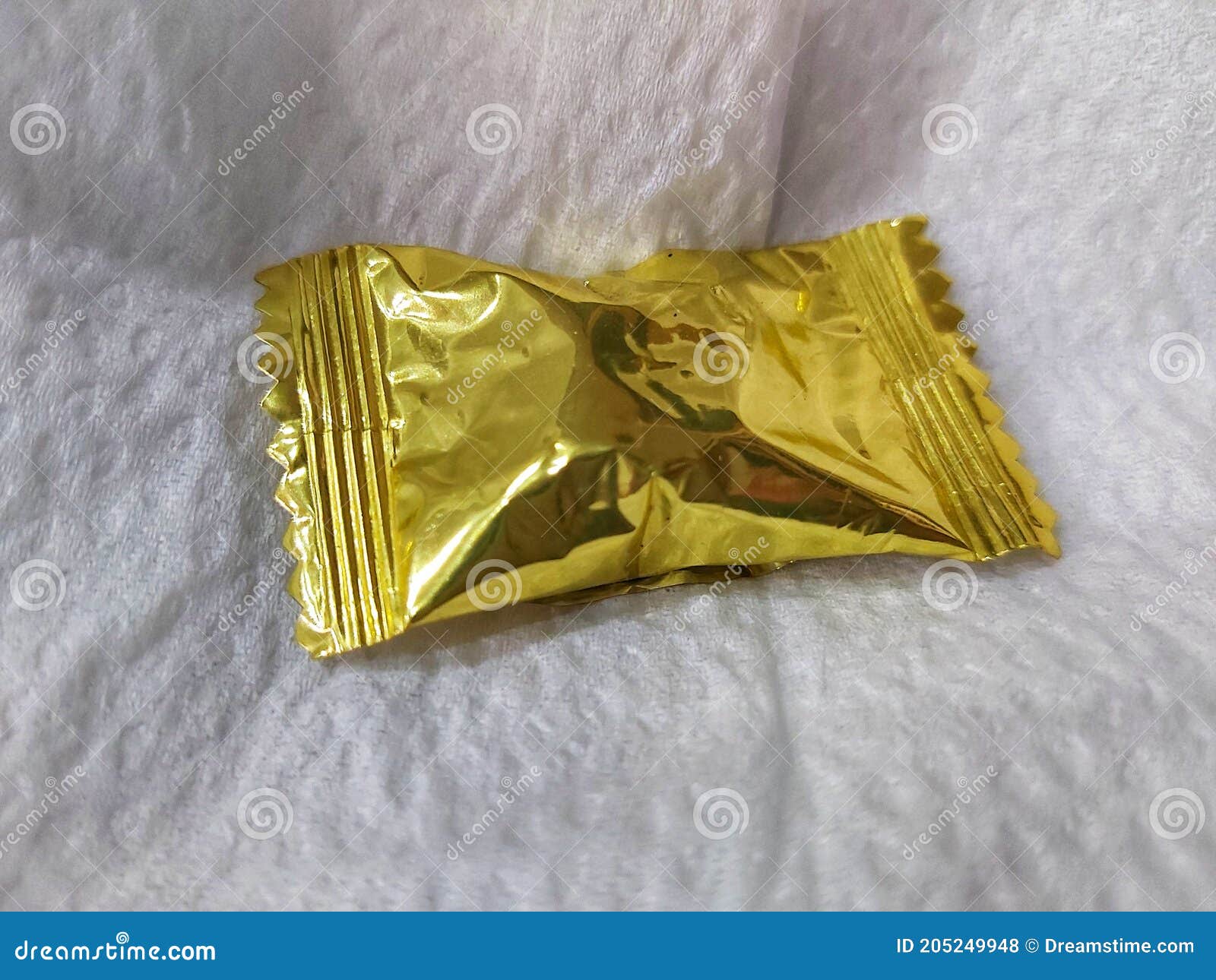 One Gold Plastic Box Ginger Candy Stock Photo - Image of gold, plastic ...