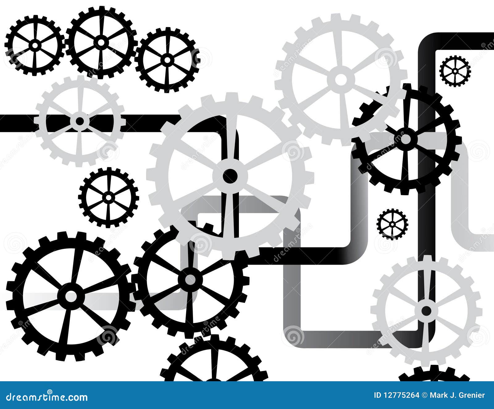 One Good Turn stock vector. Illustration of gray, mechanism - 12775264