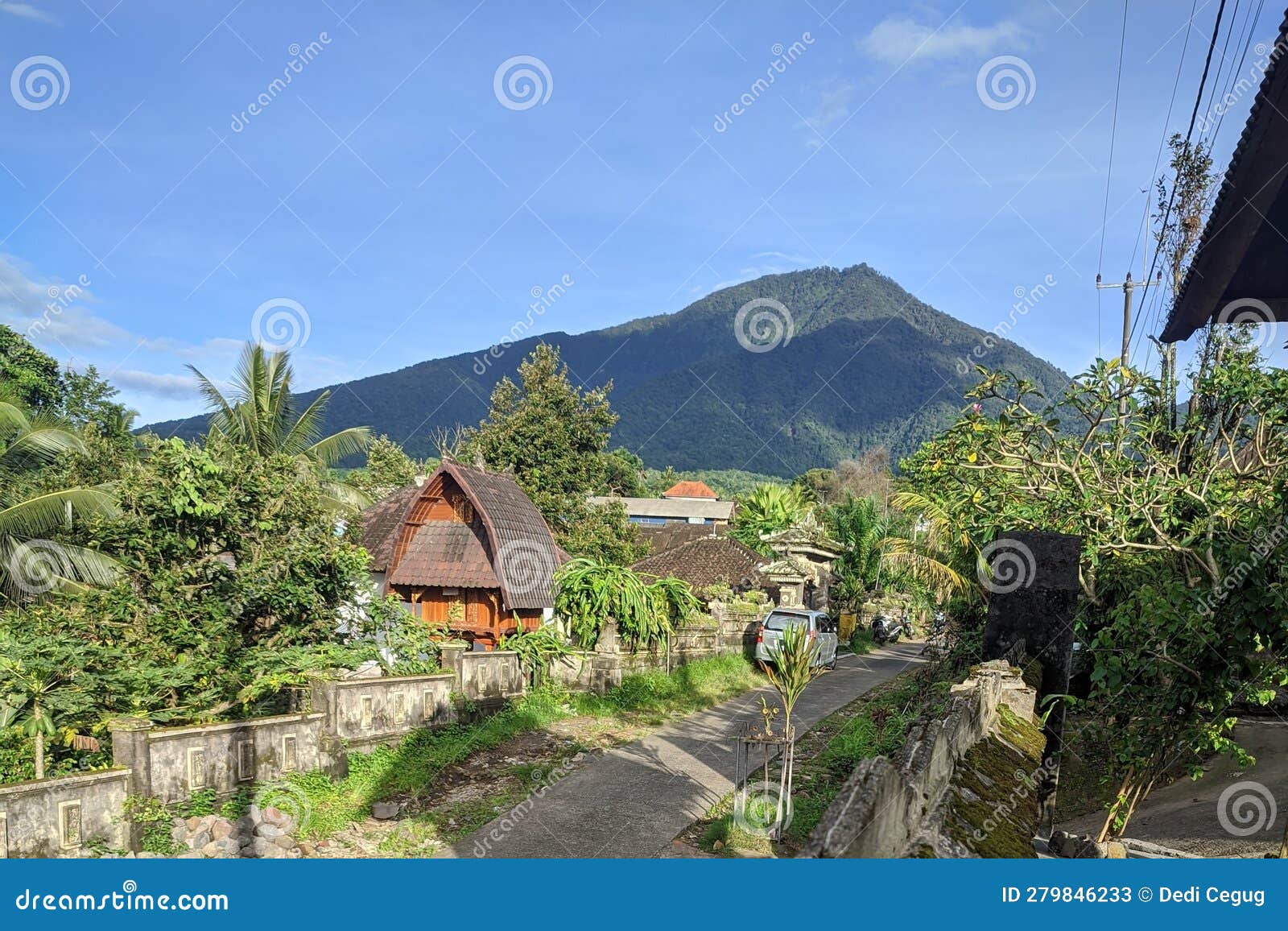 One of the Green and Beautiful Hills in Bali, Indonesia Stock Image ...