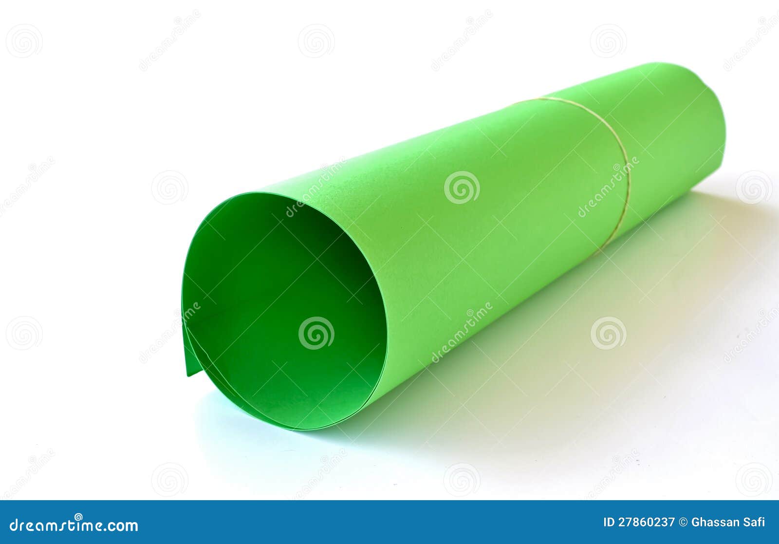 One green cardboard stock image. Image of vibrant, cylinder - 27860237