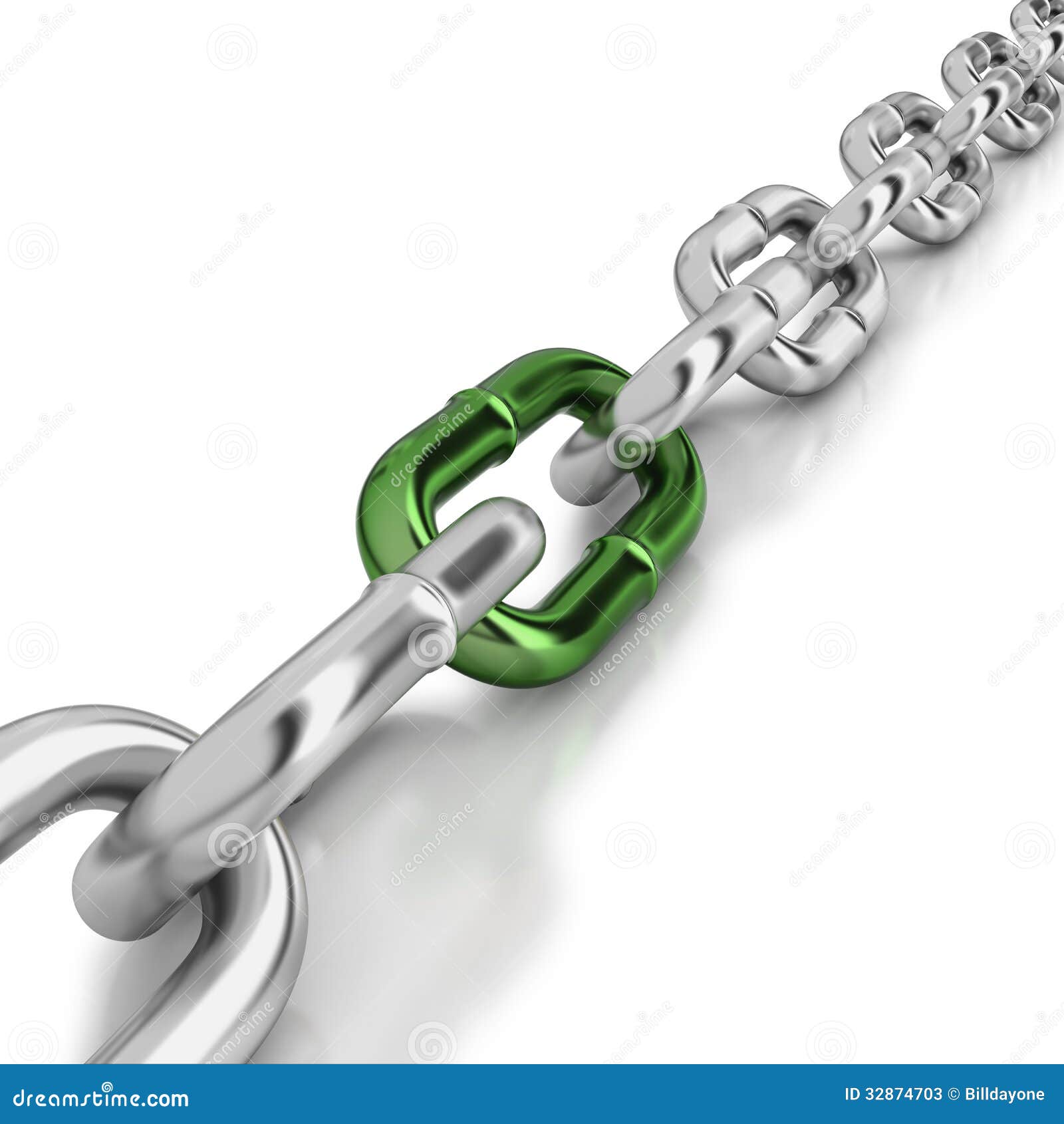 Chrome Chain With A Cooper Link Royalty-Free Stock Image ...