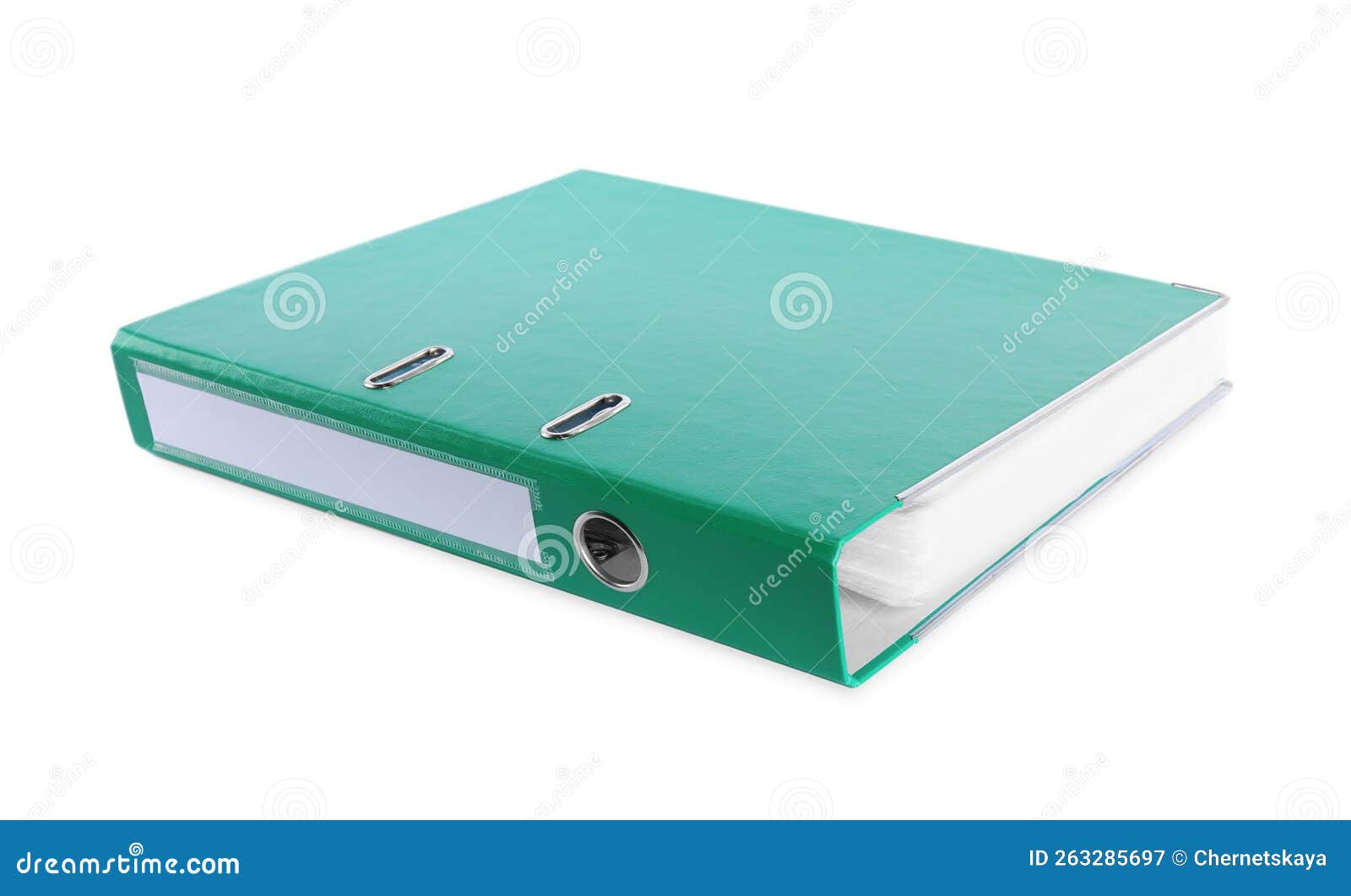 One Green Office Folder Isolated on White Stock Image - Image of clean ...