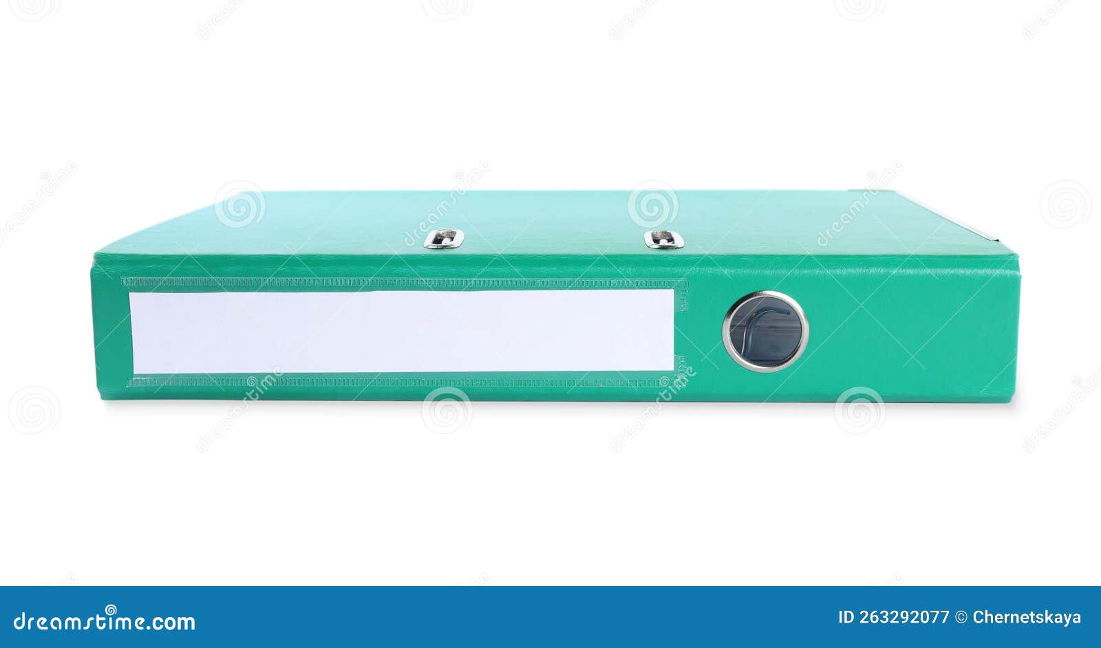 One Green Office Folder Isolated on White Stock Image - Image of file ...