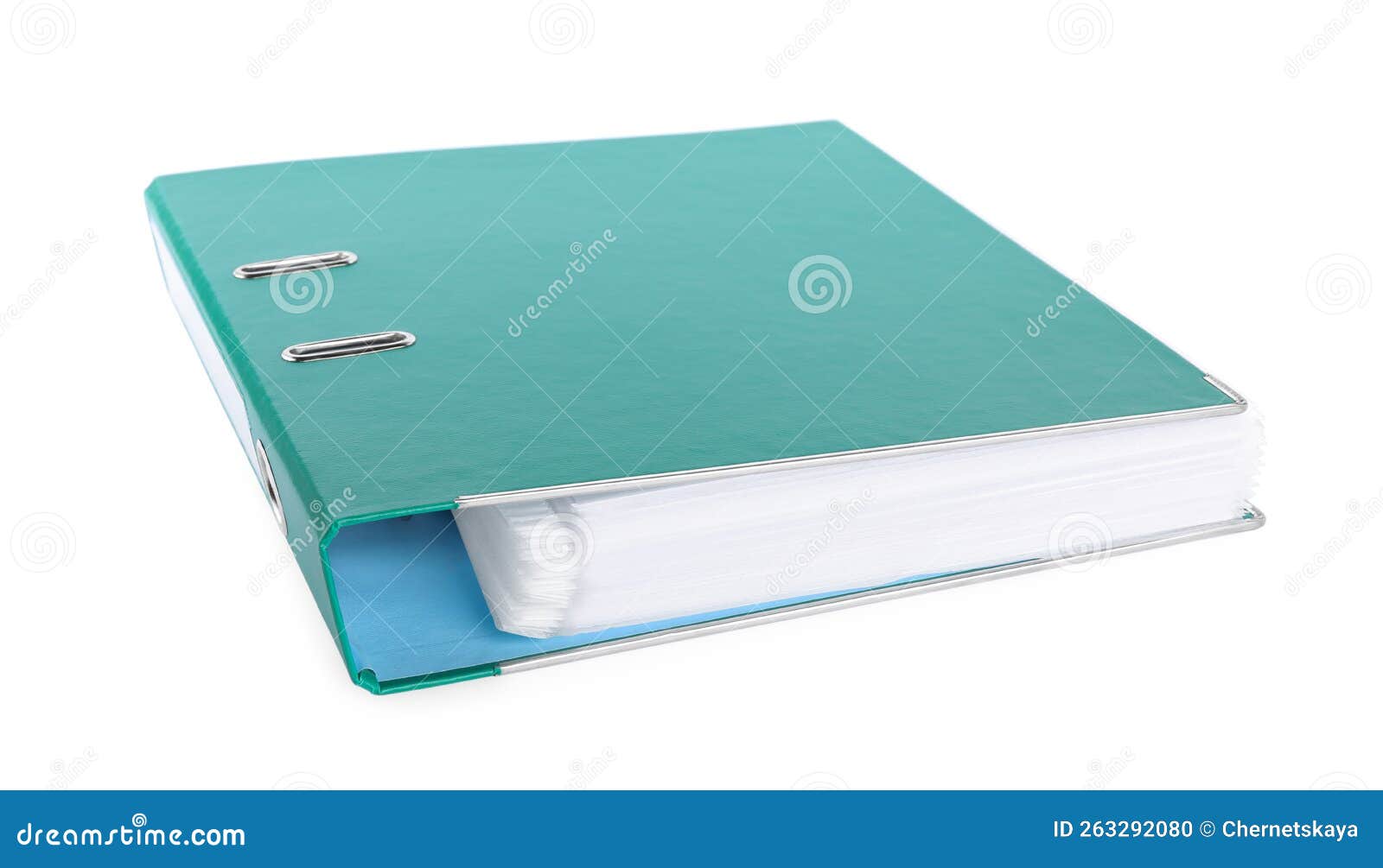 One Green Office Folder Isolated on White Stock Photo - Image of holder ...