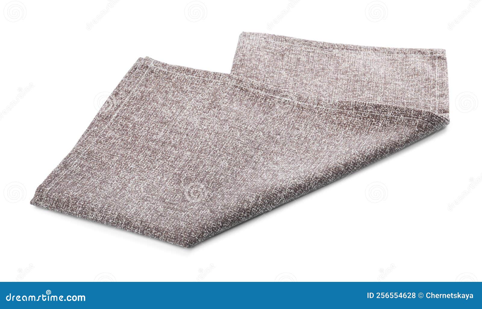 One Grey Kitchen Napkin Isolated on White Stock Photo - Image of clean ...