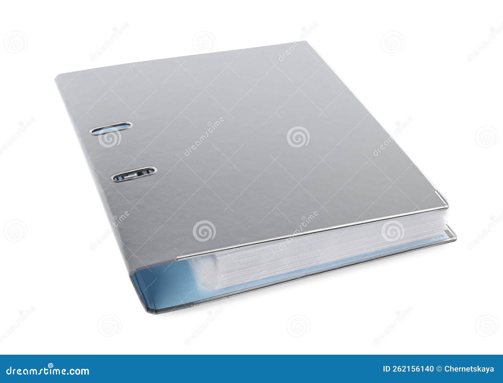 One Grey Office Folder Isolated on White Stock Photo - Image of data ...