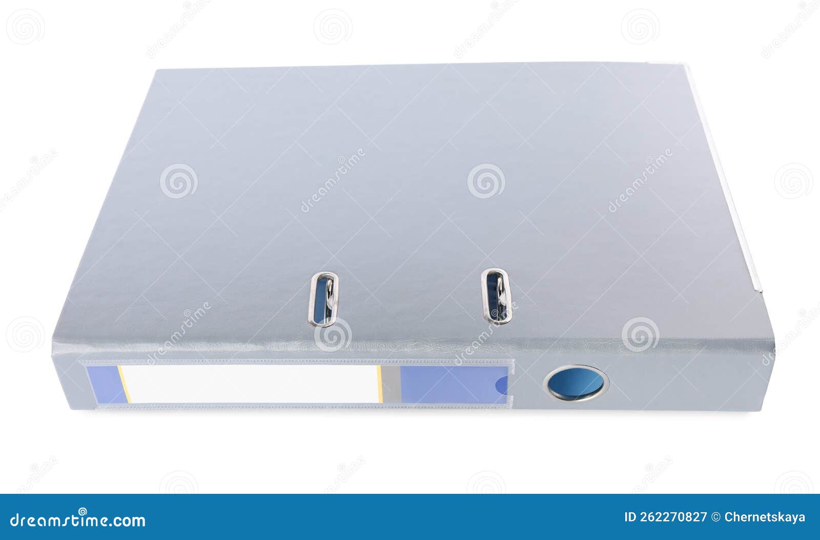 One Grey Office Folder Isolated on White Stock Image - Image of ...