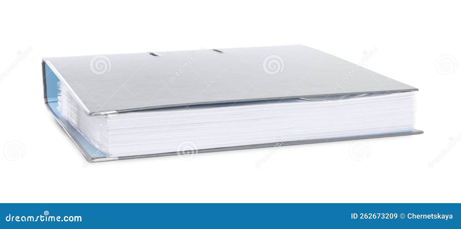 One Grey Office Folder Isolated on White Stock Image - Image of ...