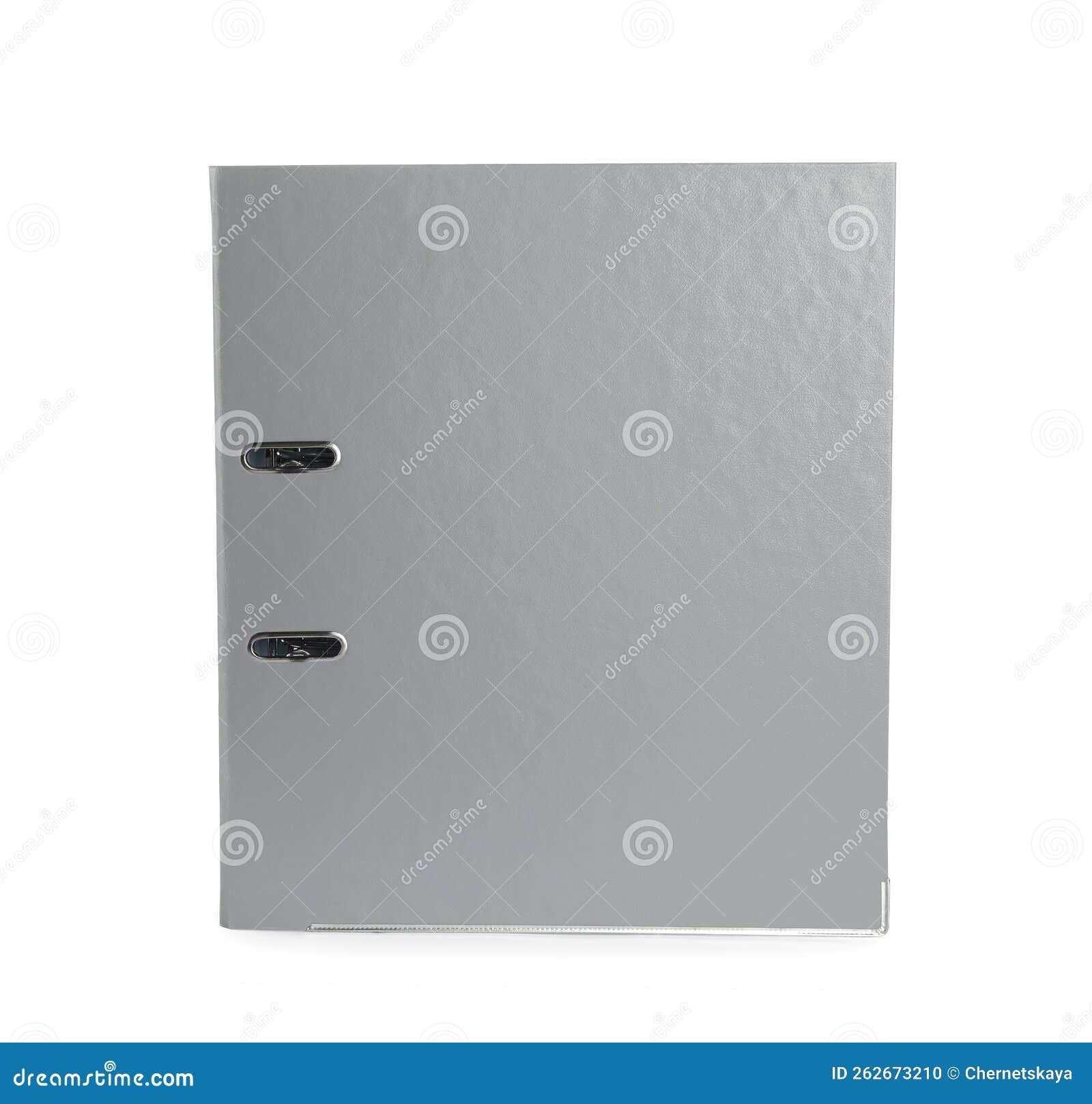 One Grey Office Folder Isolated on White Stock Photo - Image of ...