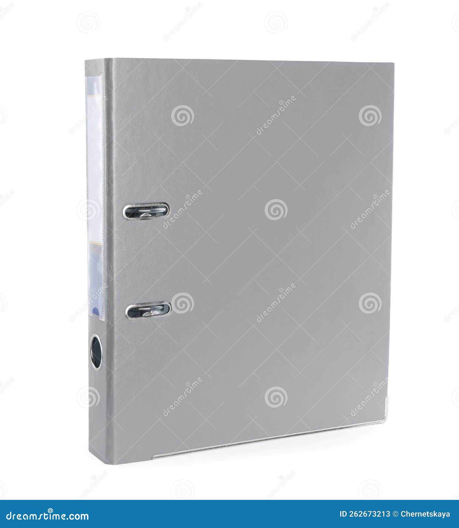 One Grey Office Folder Isolated on White Stock Image - Image of folder ...