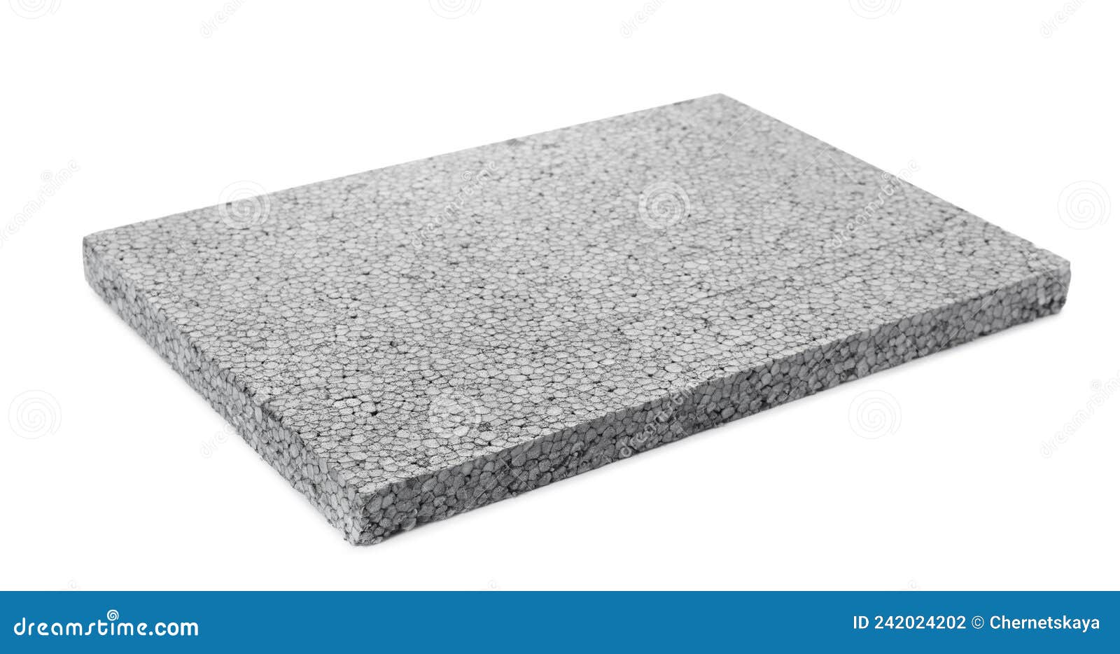 One Grey Styrofoam Sheet Isolated on White Stock Photo - Image of ...