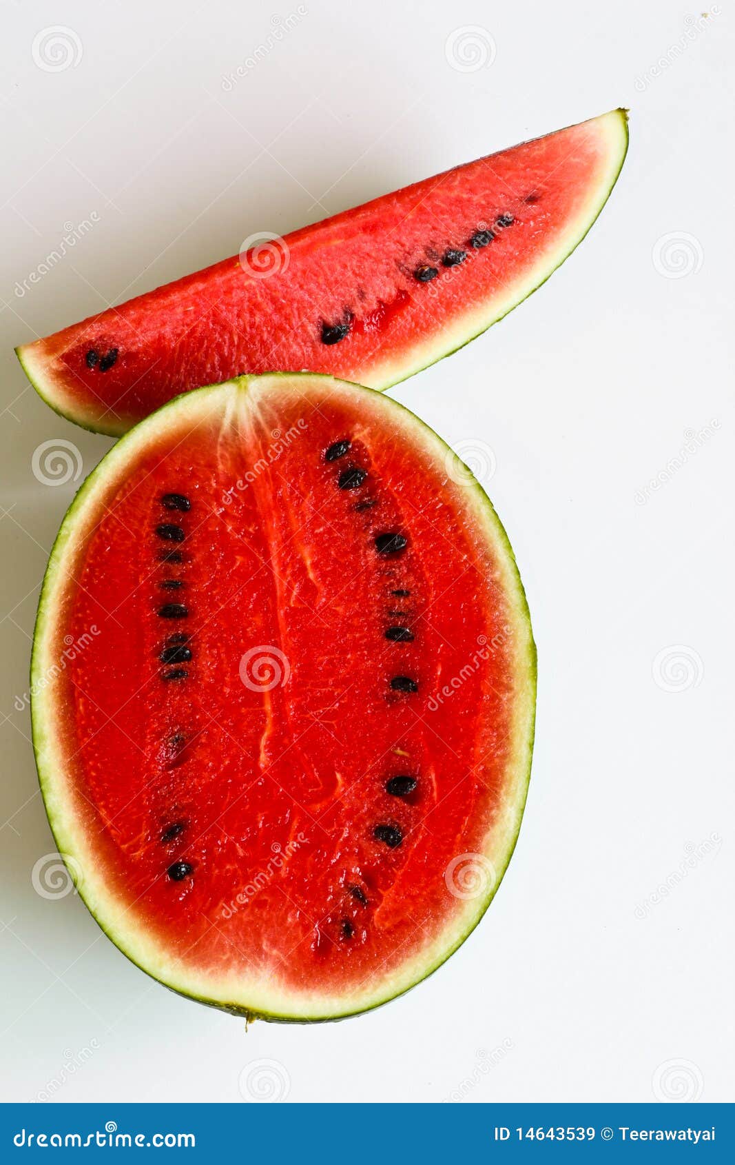 One and Half Cut Watermelon Stock Image - Image of nature, isolated ...