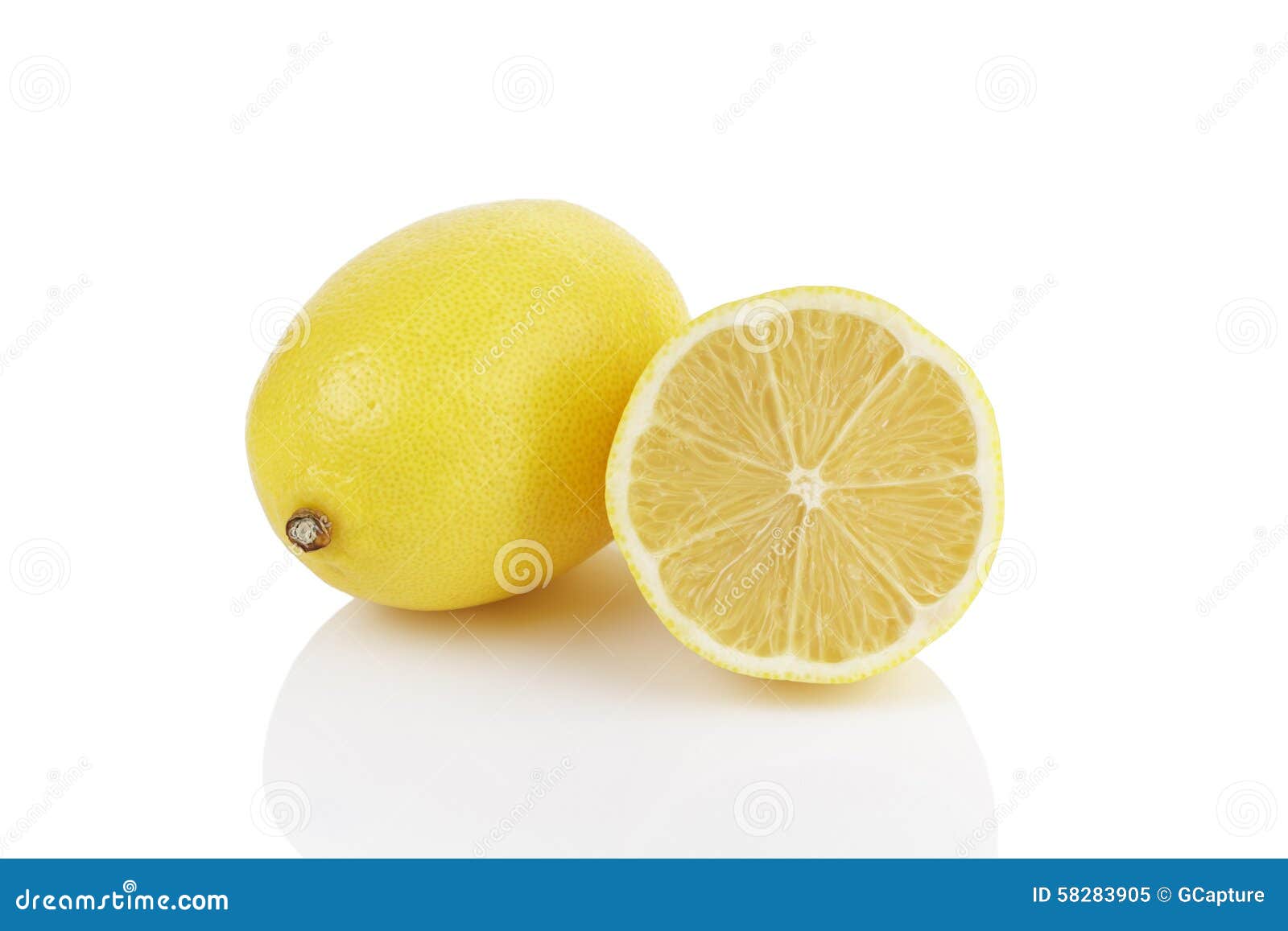 One and a half fresh lemon stock image. Image of cross - 58283905