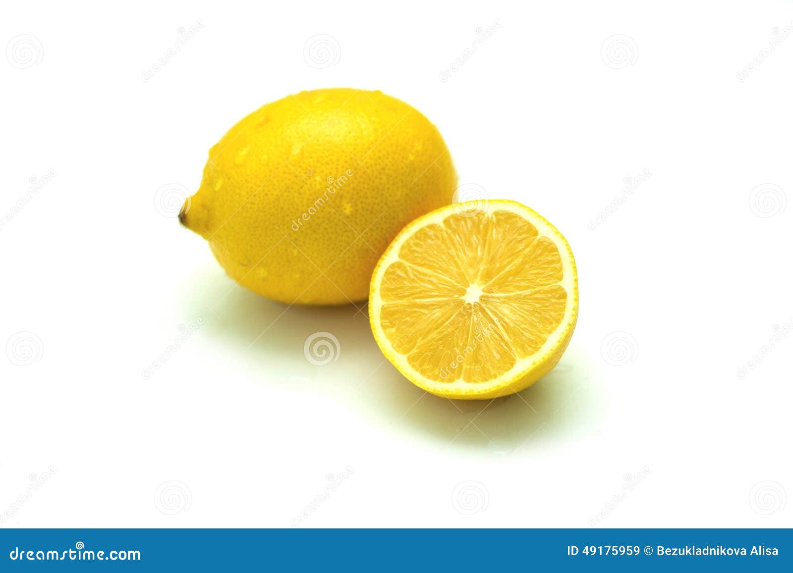 One and half of lemon stock image. Image of health, front - 49175959