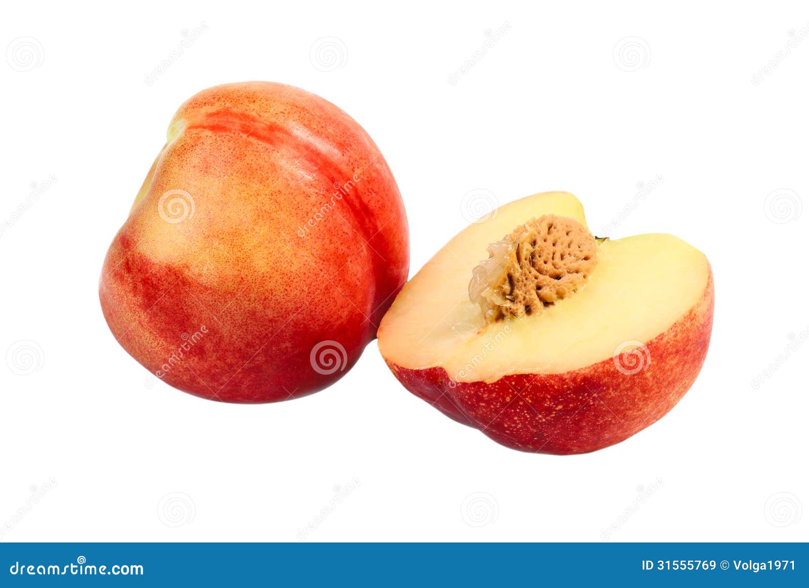 One and a half nectarine stock image. Image of food, chopped - 31555769