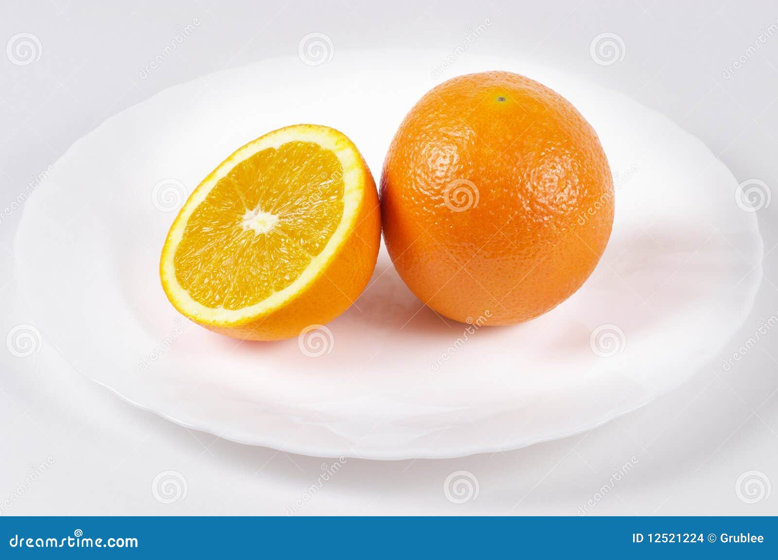 One and a half orange stock photo. Image of structure - 12521224