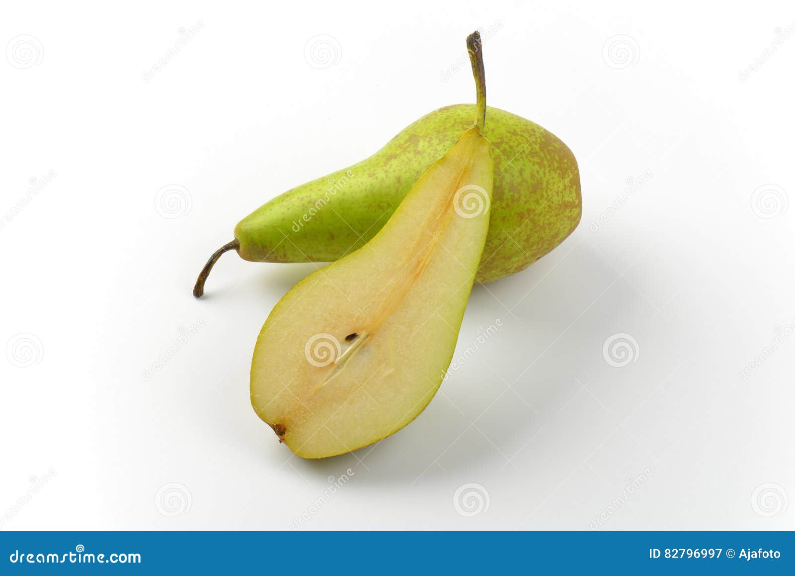 One and a half pears stock image. Image of fresh, white - 82796997