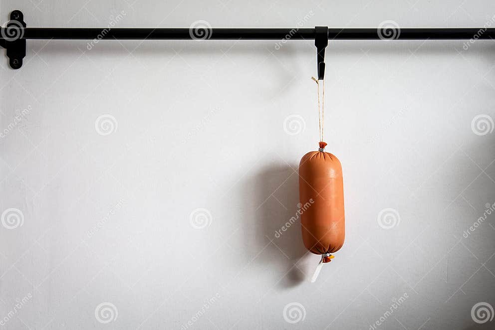 One Ham Sausage Package on White Background Stock Image - Image of ...