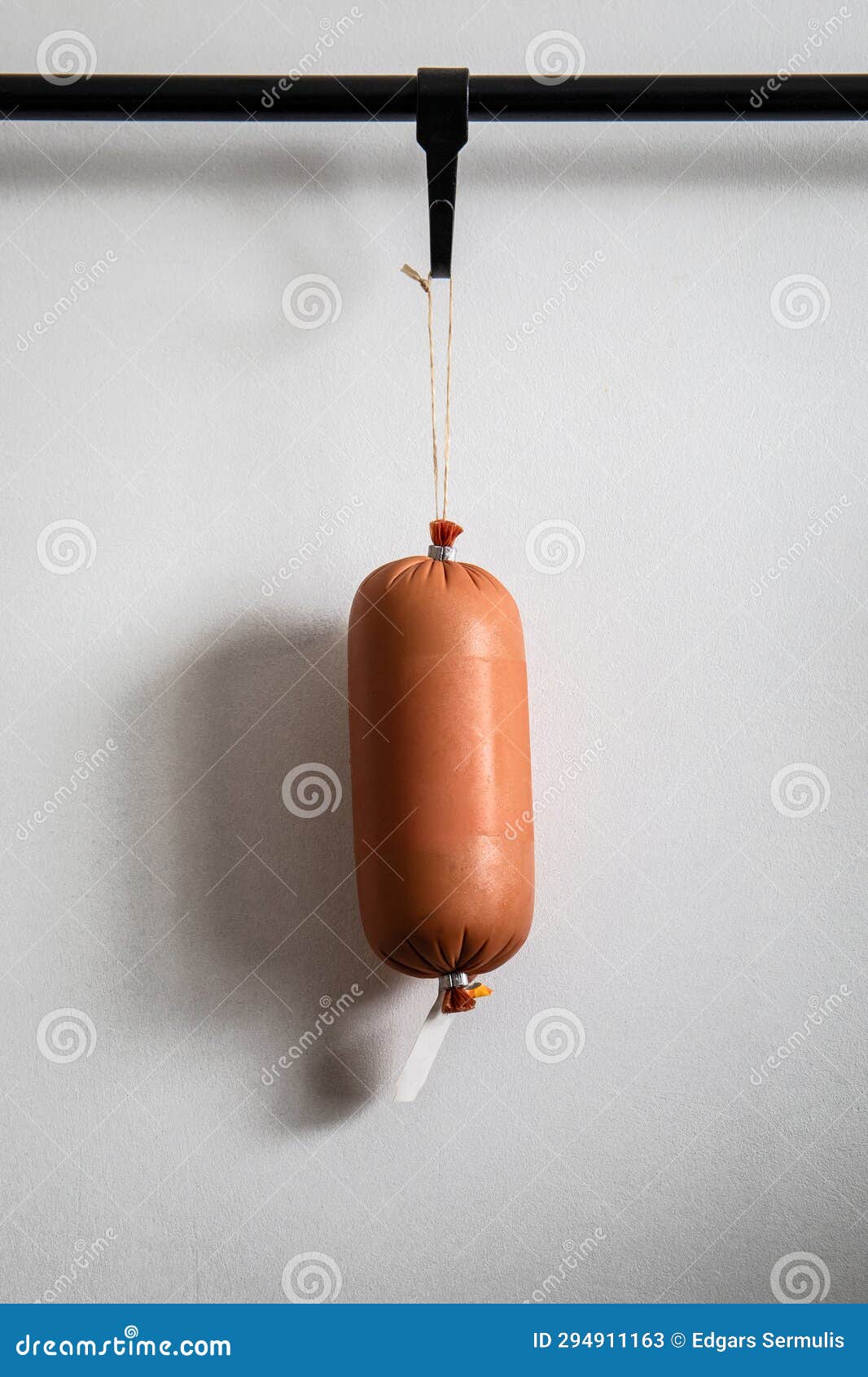 One Ham Sausage Package on White Background Stock Image - Image of ...