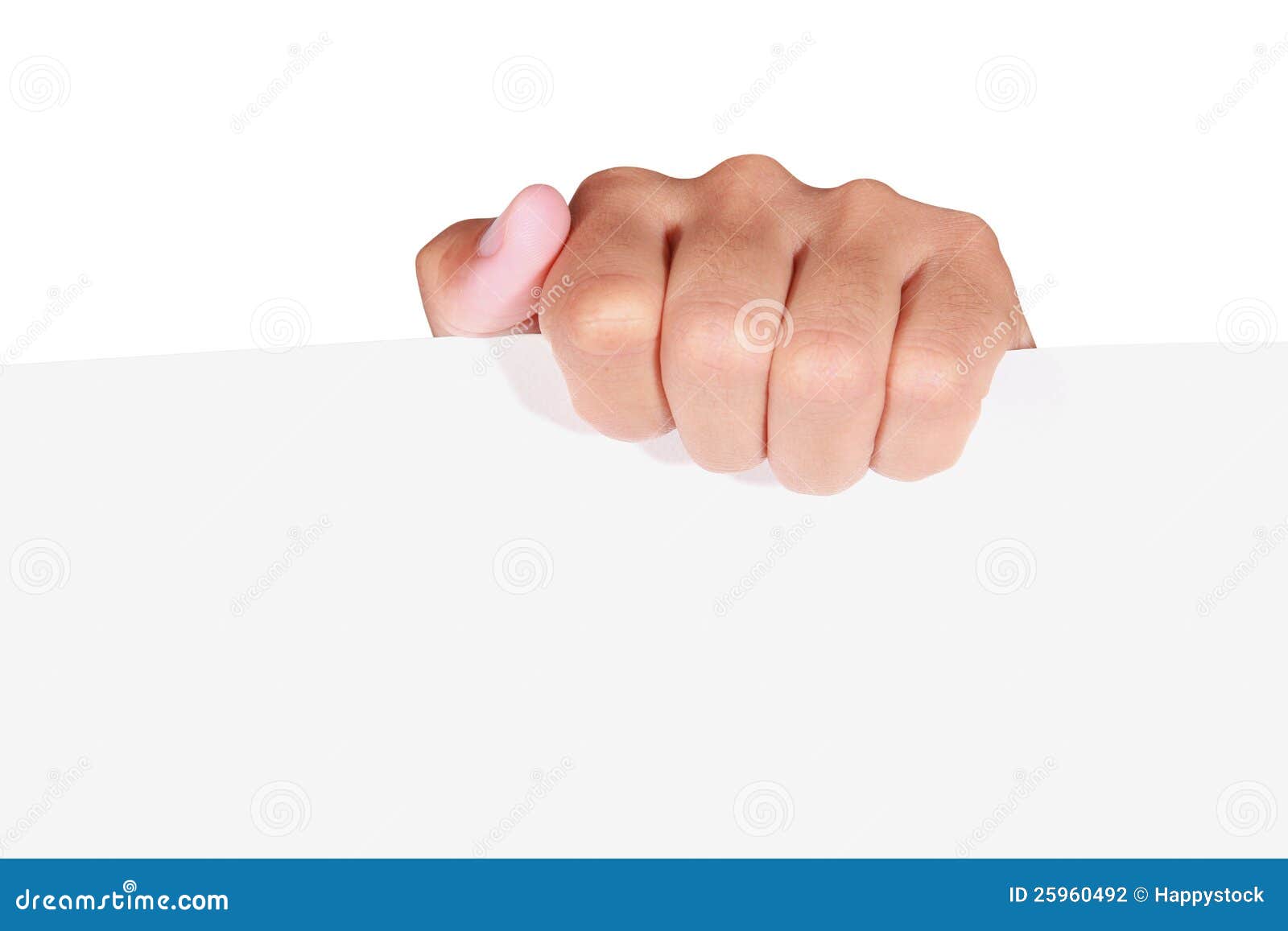 One Hand Hold Edge Paper Stock Photography - Image: 25960492