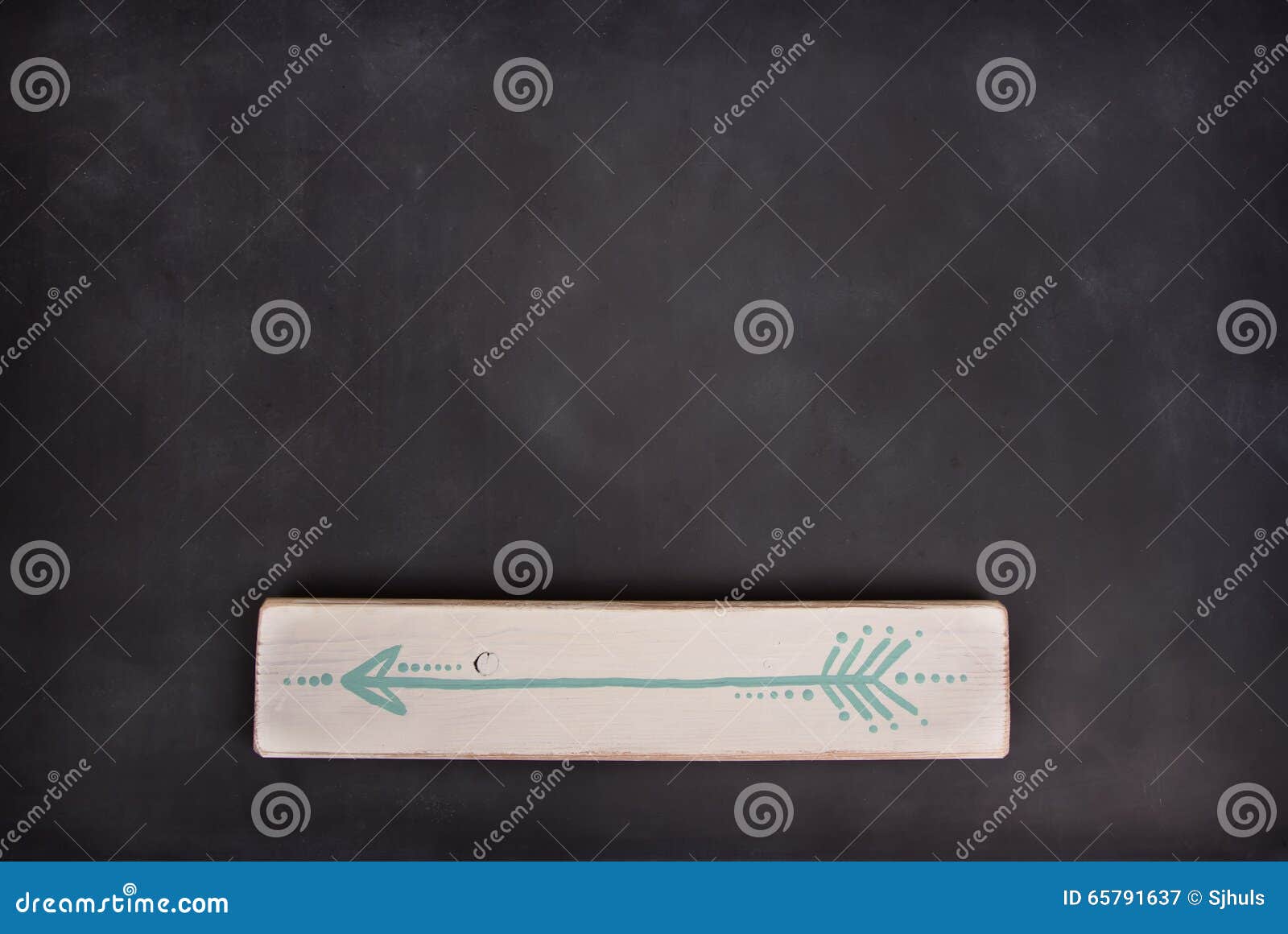 One Hand Painted Arrow on a Blackboard Stock Image - Image of open ...