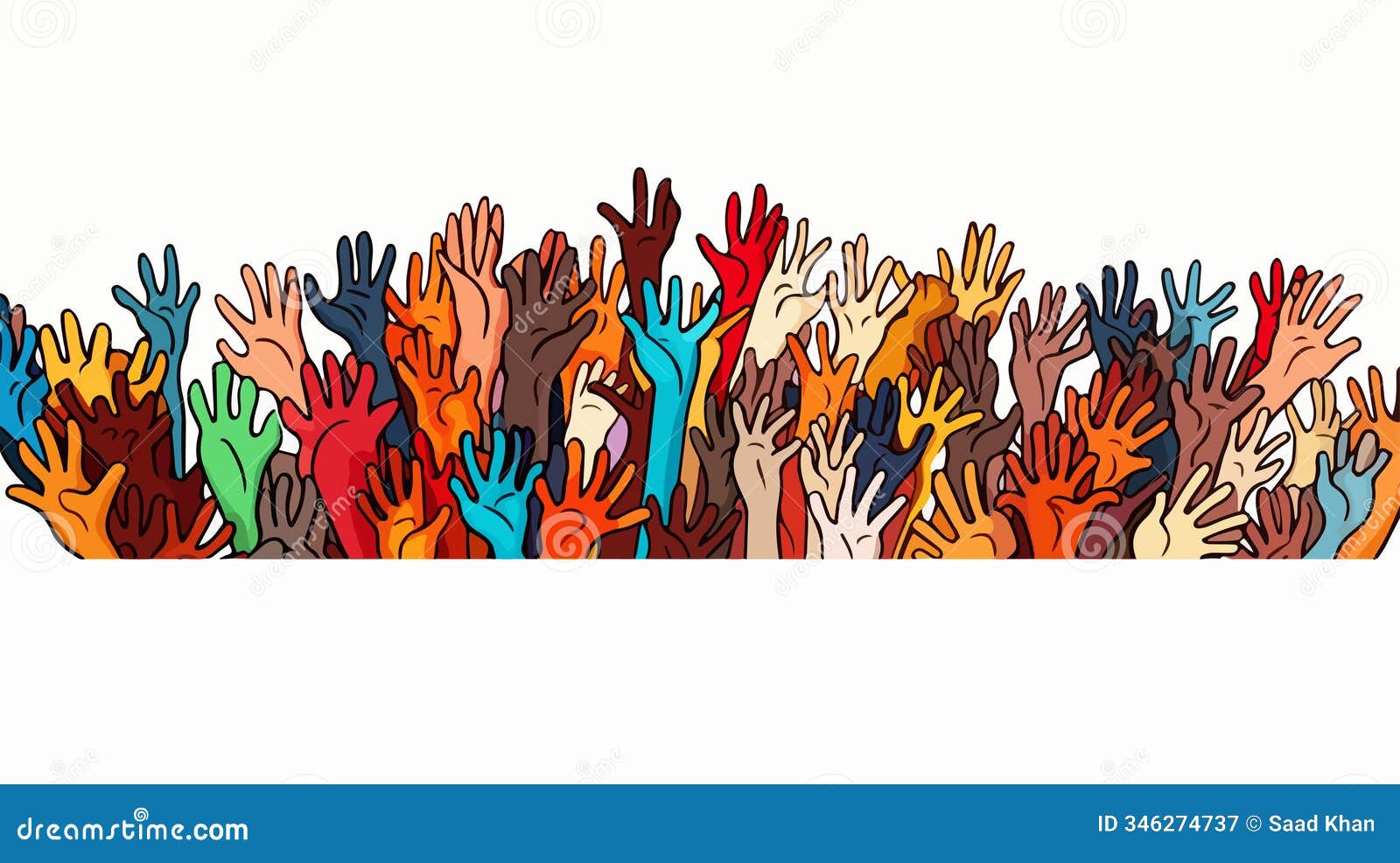 One Hand that Rules Them All among so Many Hands Illustration Stock ...