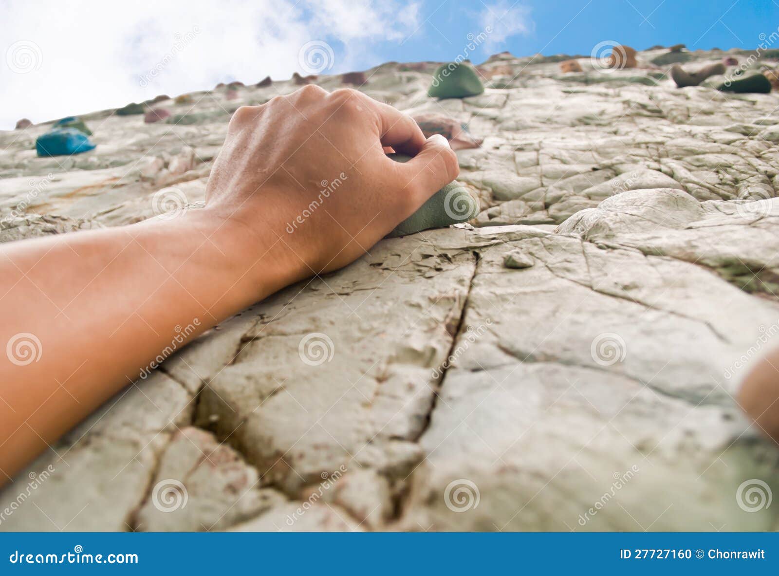 One Hand To Climb the Cliff Stock Photo - Image of climbing, energy ...