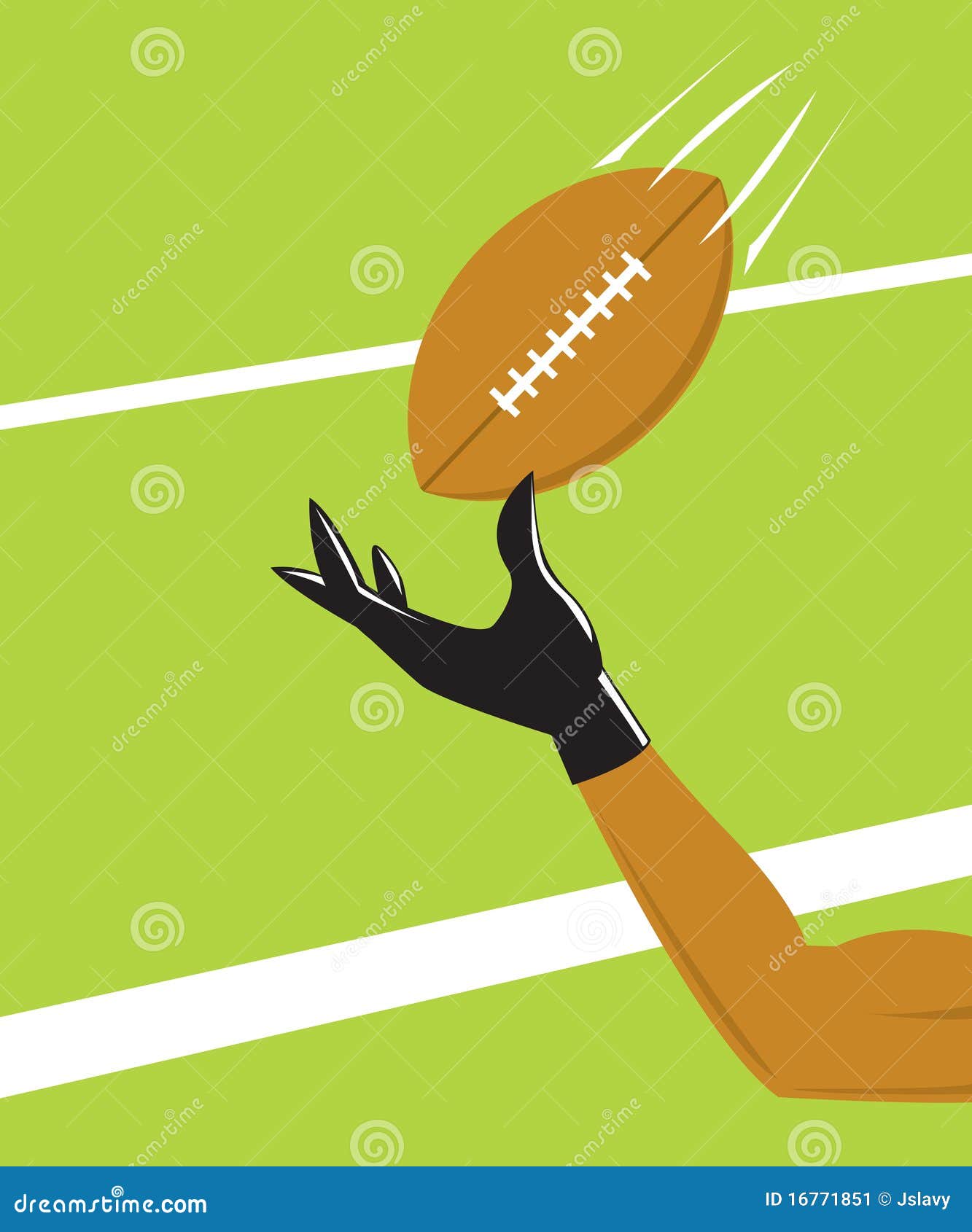 One Handed Catch stock vector. Illustration of hand, sideline - 16771851